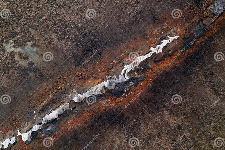 Welding on rusty metal. stock photo. Image of grunge - 109802620