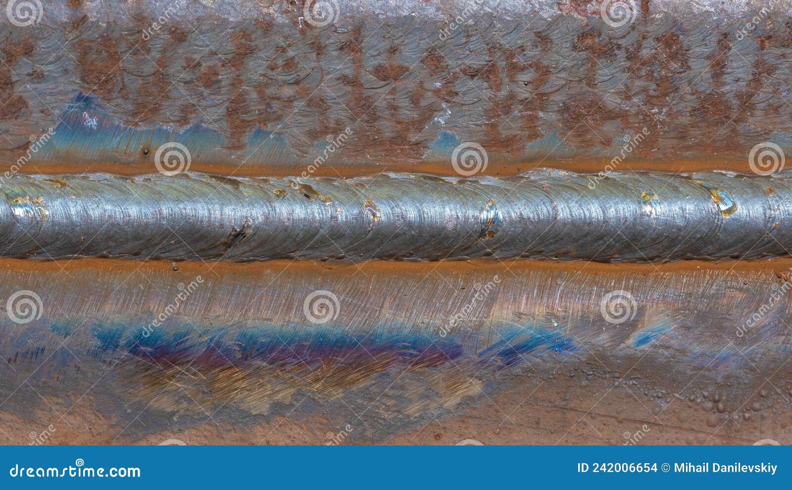 The Welding Seam is Made by a Semi-automatic Welding Machine. Welding ...