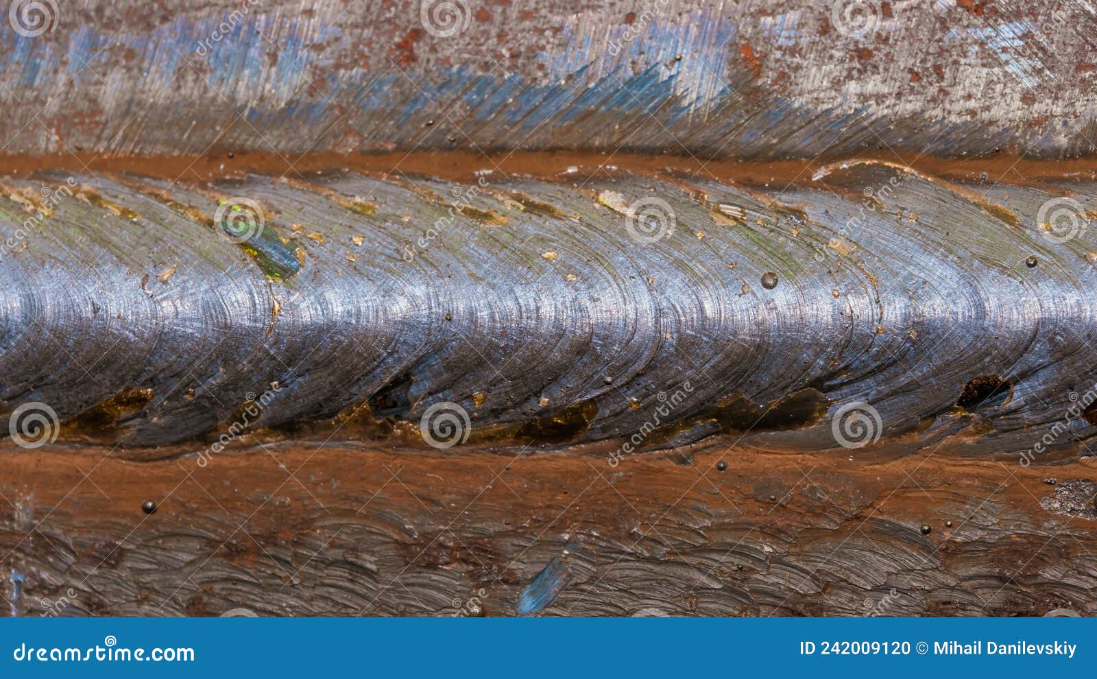 The Welding Seam is Made by a Semi-automatic Welding Machine. Welding ...