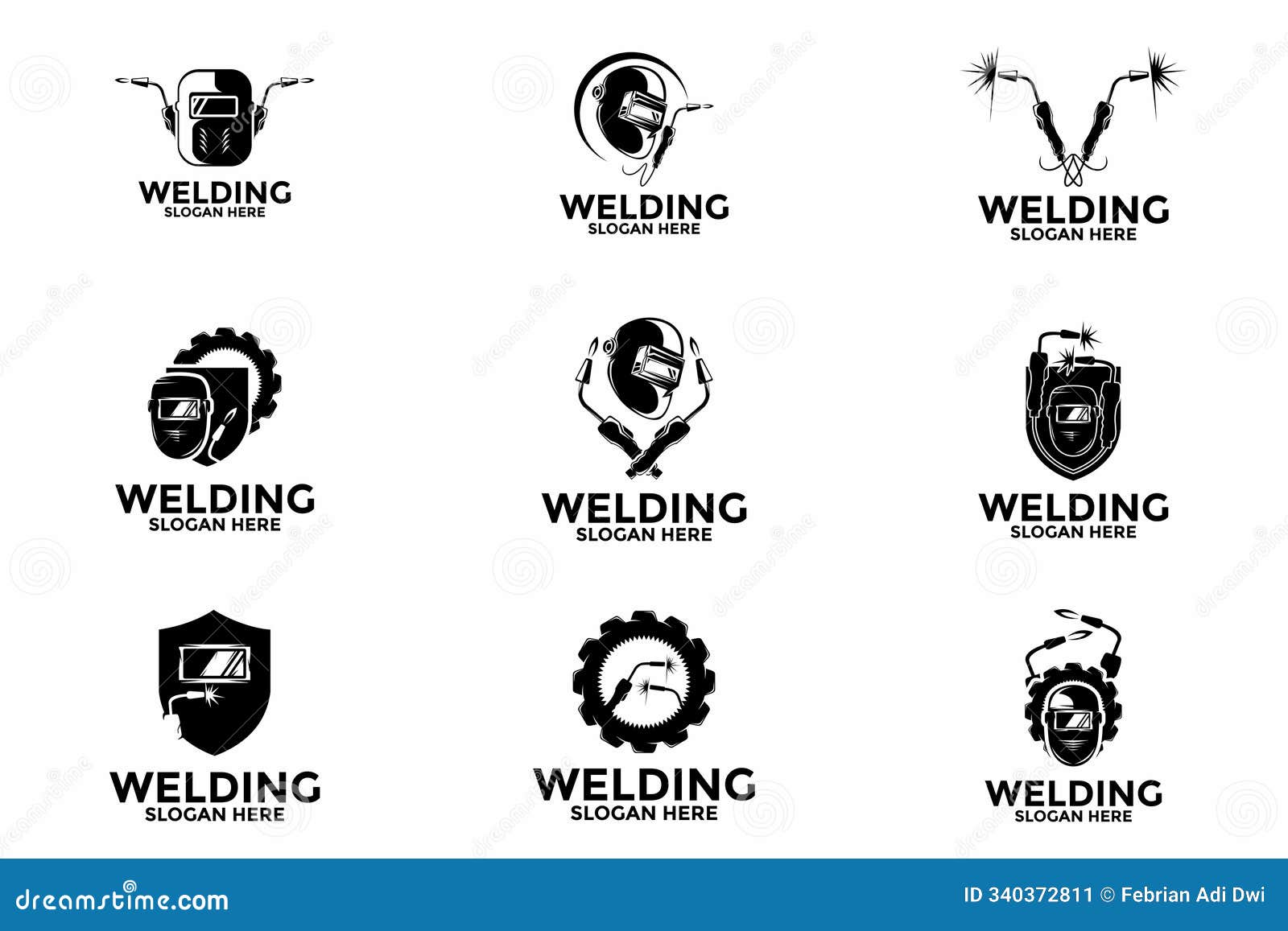 Welding Service Logo Design, Welding Company Logo Illustration Vector Design Template Stock ...