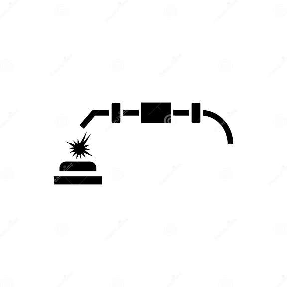 Welding and Spark Icon. Thin Lines Eps Ten Stock Vector - Illustration ...
