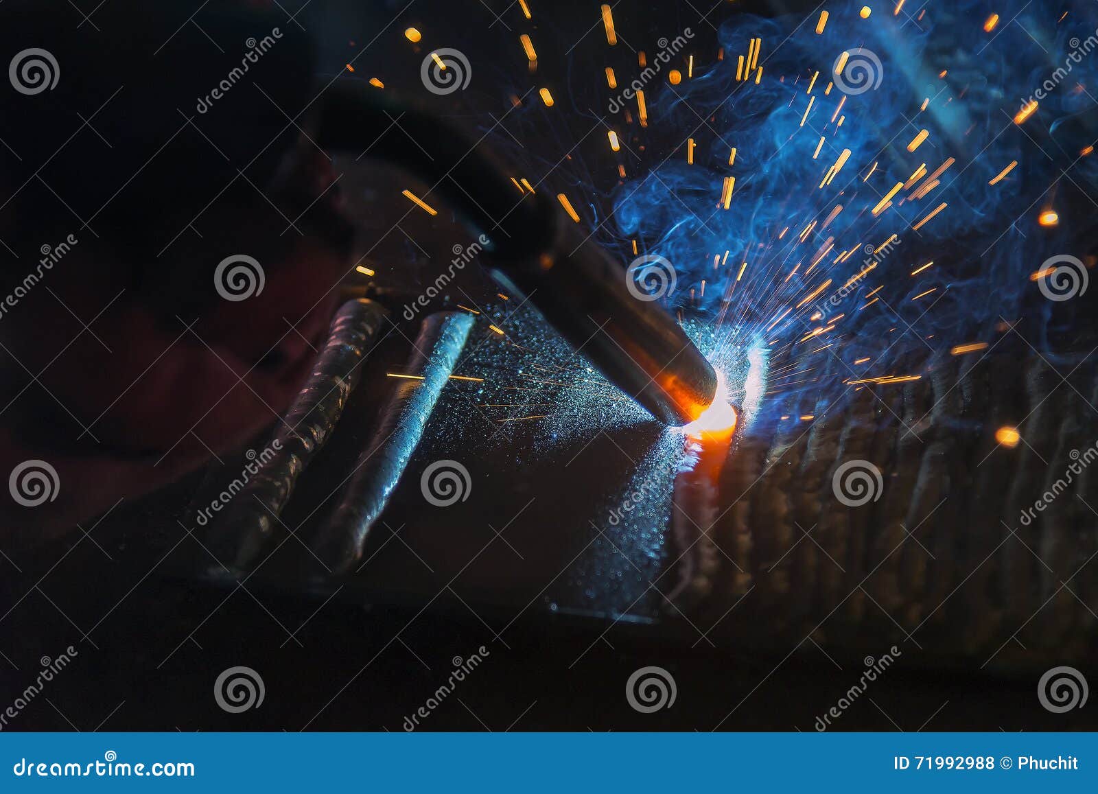 The welding spark light stock photo. Image of metalwork - 71992988