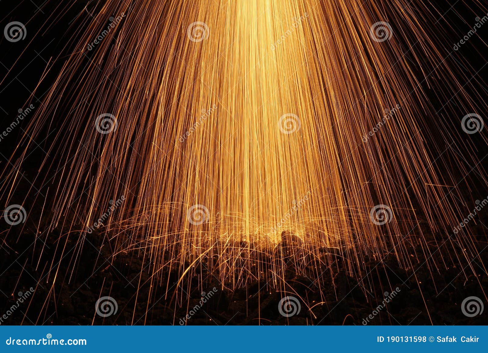 Welding sparks stock photo. Image of machine, cutting - 190131598