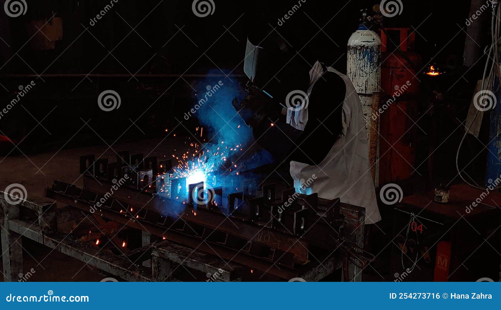 Welding spatter process stock photo. Image of music - 254273716