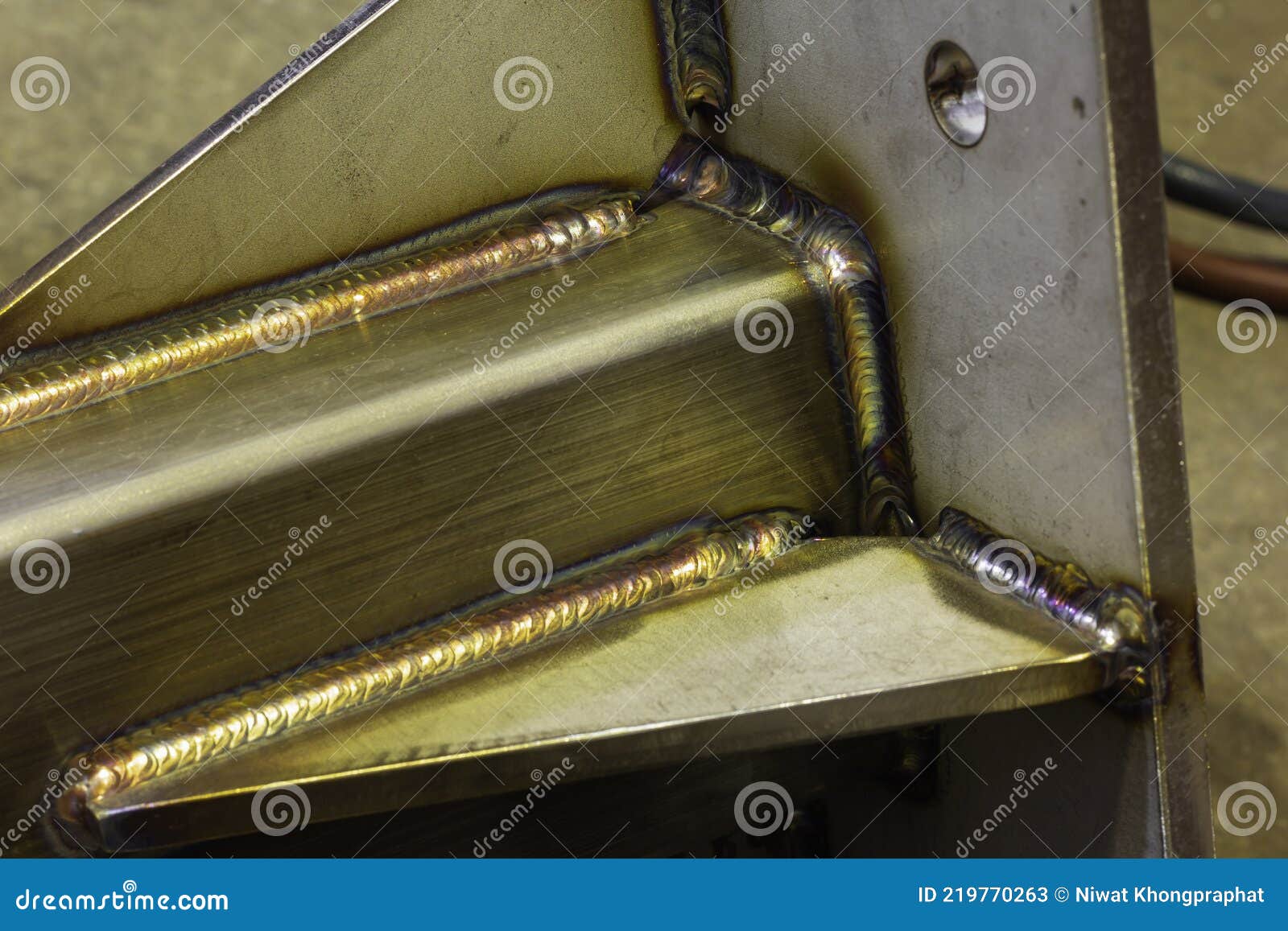 Welding of Stainless Steel with Argon Stock Image - Image of background ...
