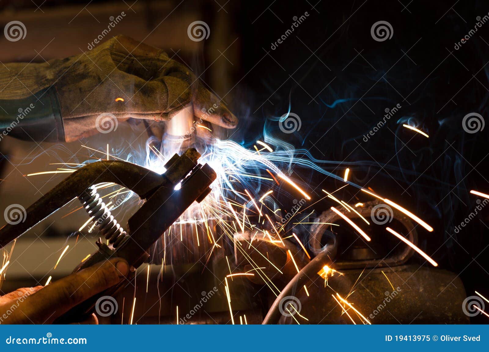 Welding steel stock image. Image of entrepreneur, spark - 19413975