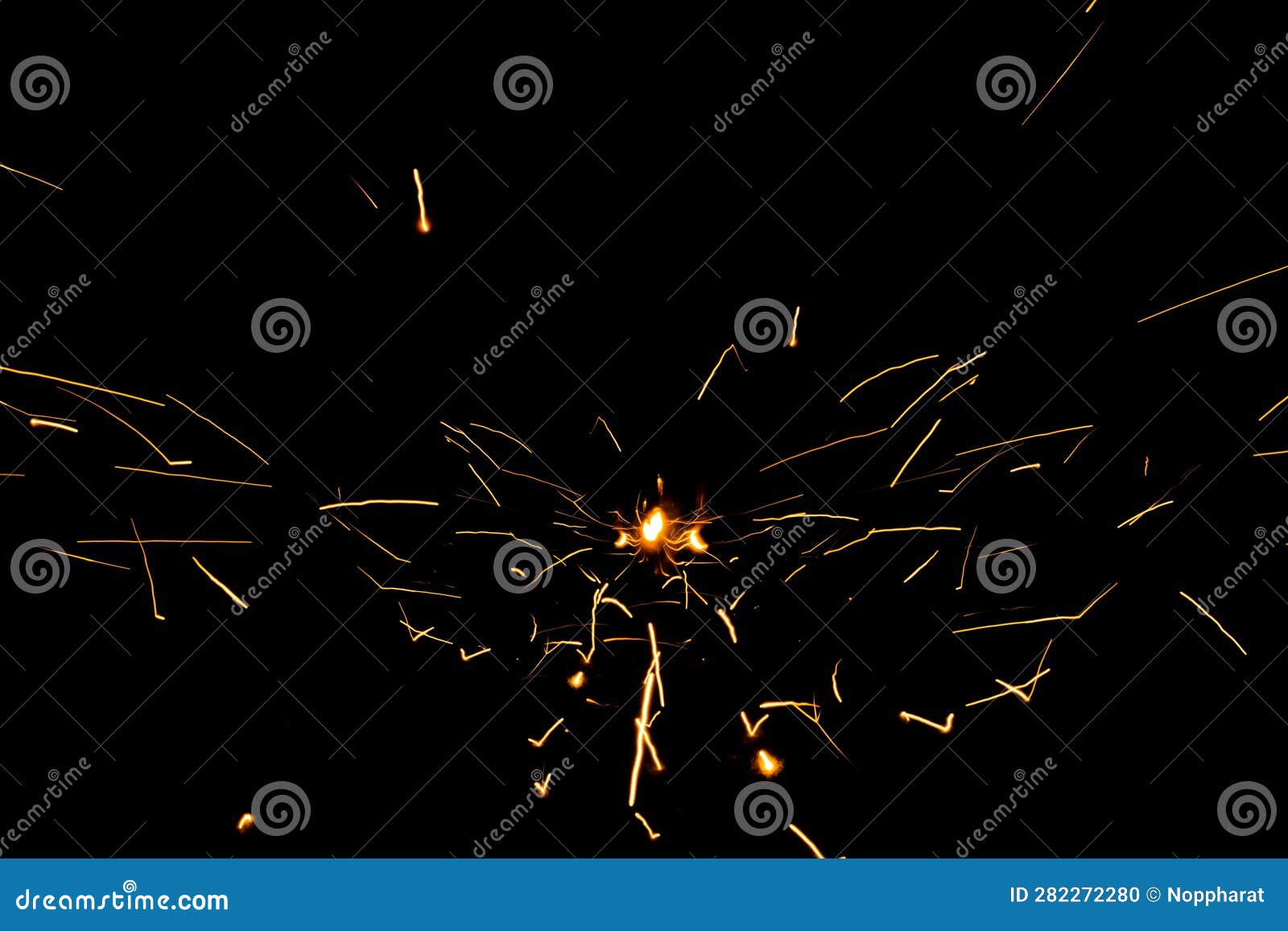 Welding Steel with Sparks Lighting Stock Photo - Image of labor ...