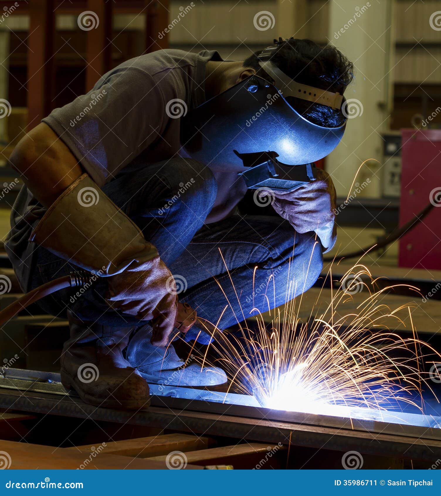 Welding steel structure stock image. Image of industrial - 35986711