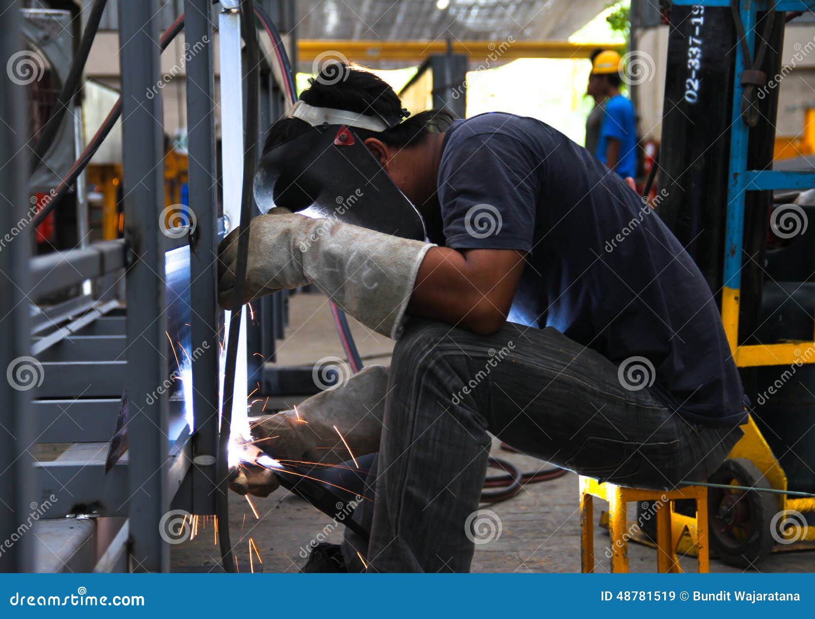 Welding Structure in the Factory Stock Image - Image of maintenance ...