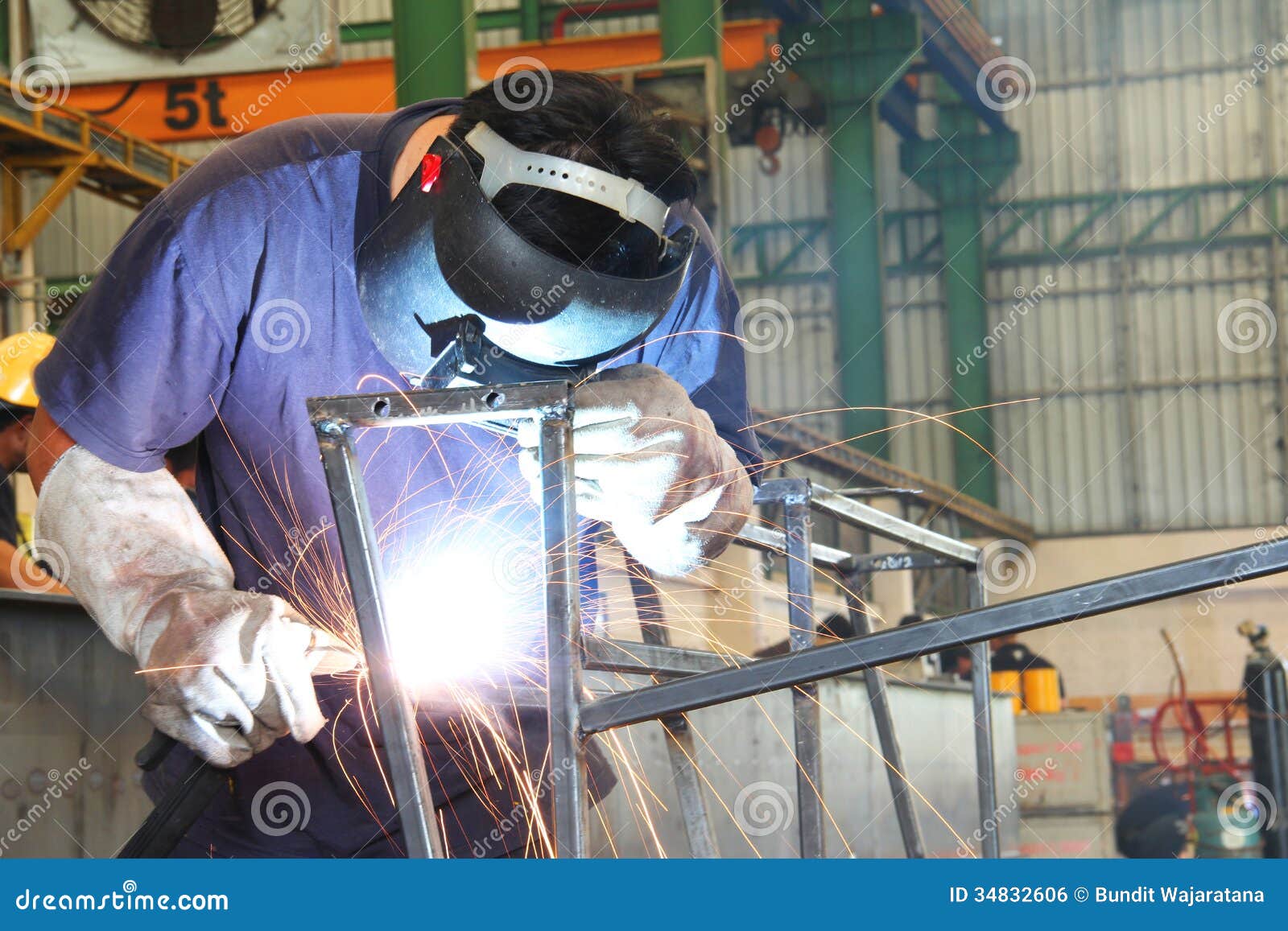 Welding structure stock photo. Image of light, safety - 34832606