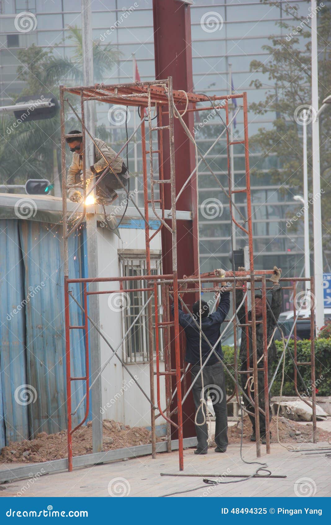 Welding Support of the Workers Editorial Image - Image of team, welding ...