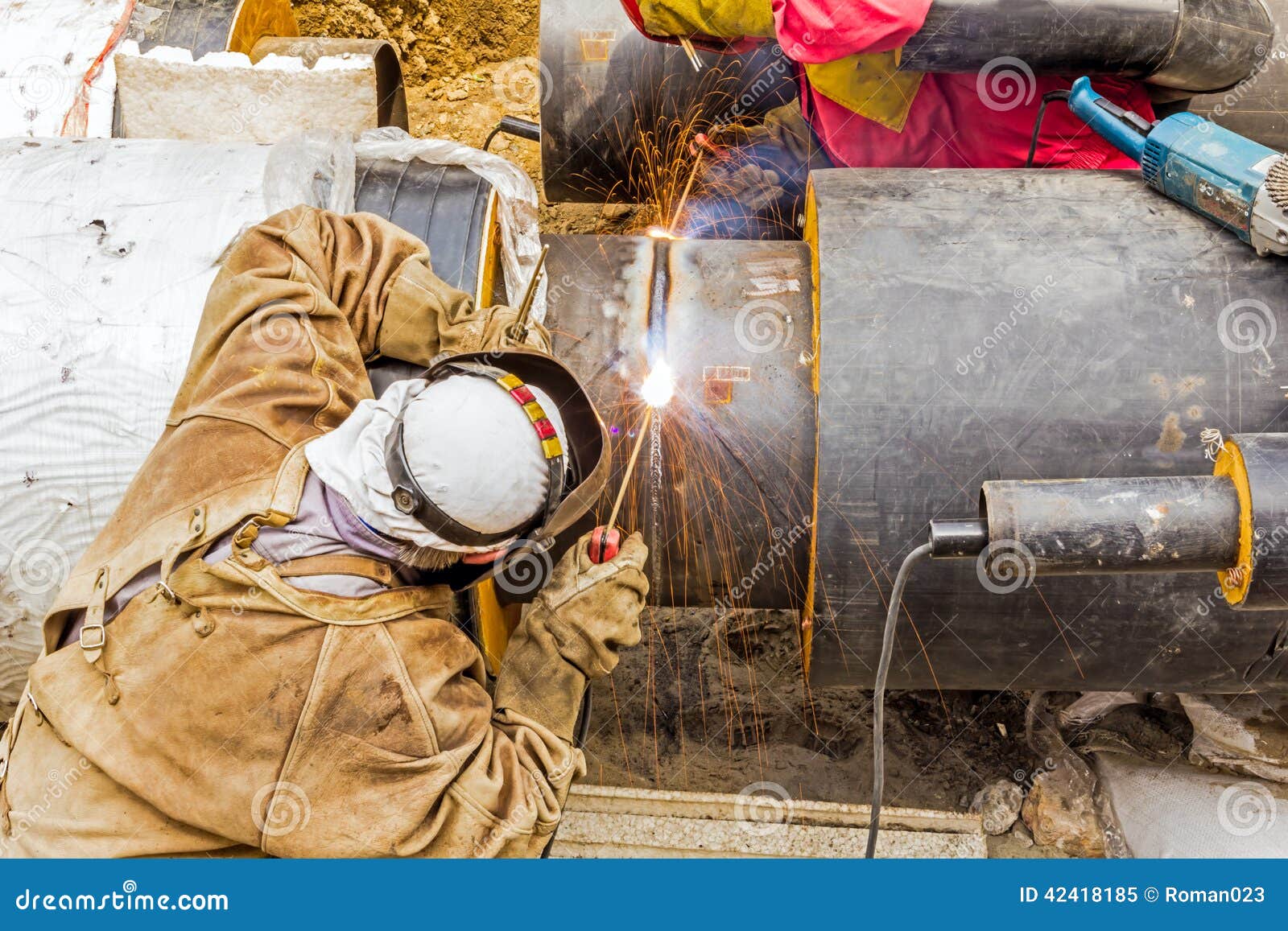 Welding team stock image. Image of electrodes, manufacturing - 42418185