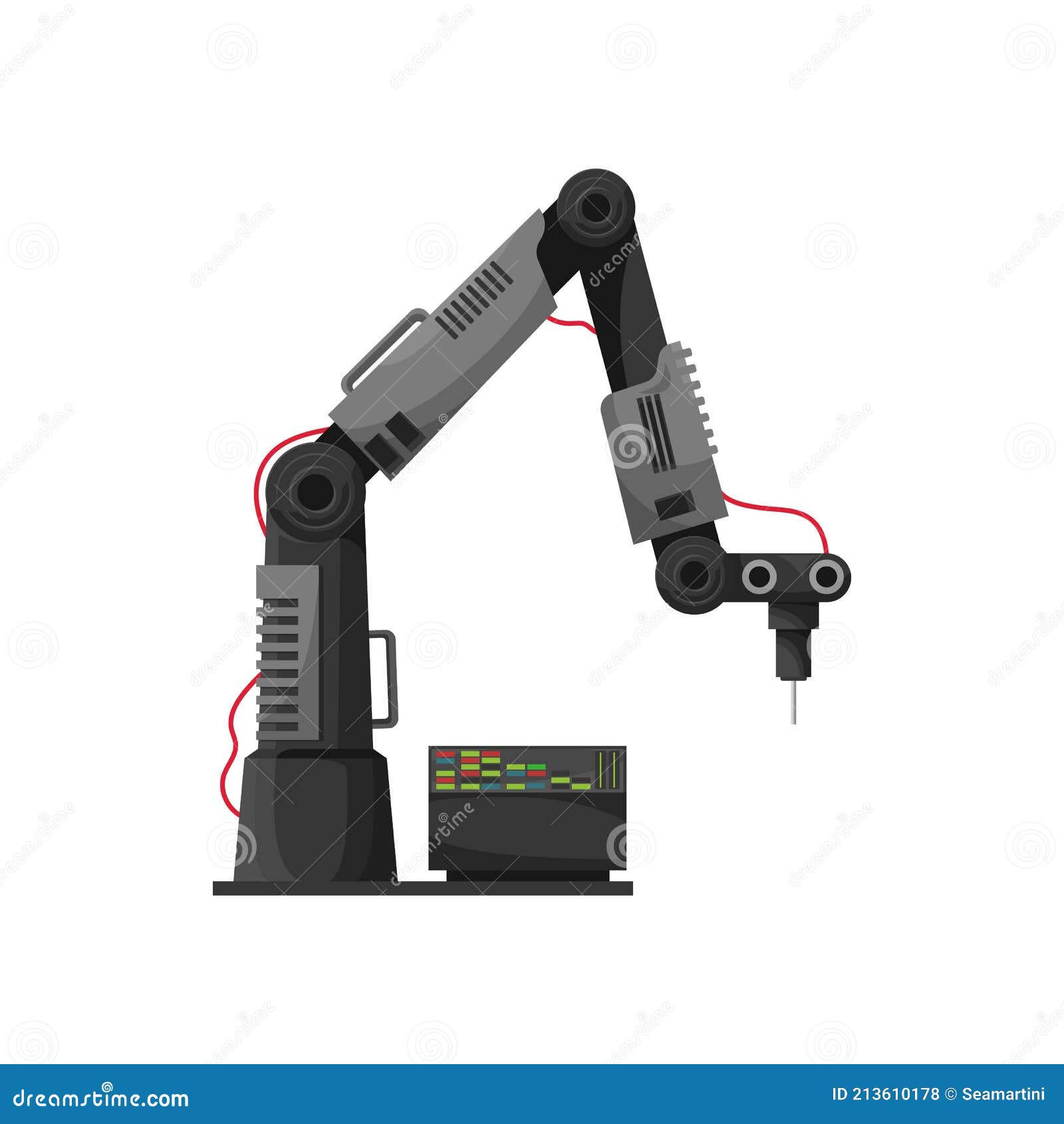Welding Technology Automation, Welding Robot Arm Stock Vector ...