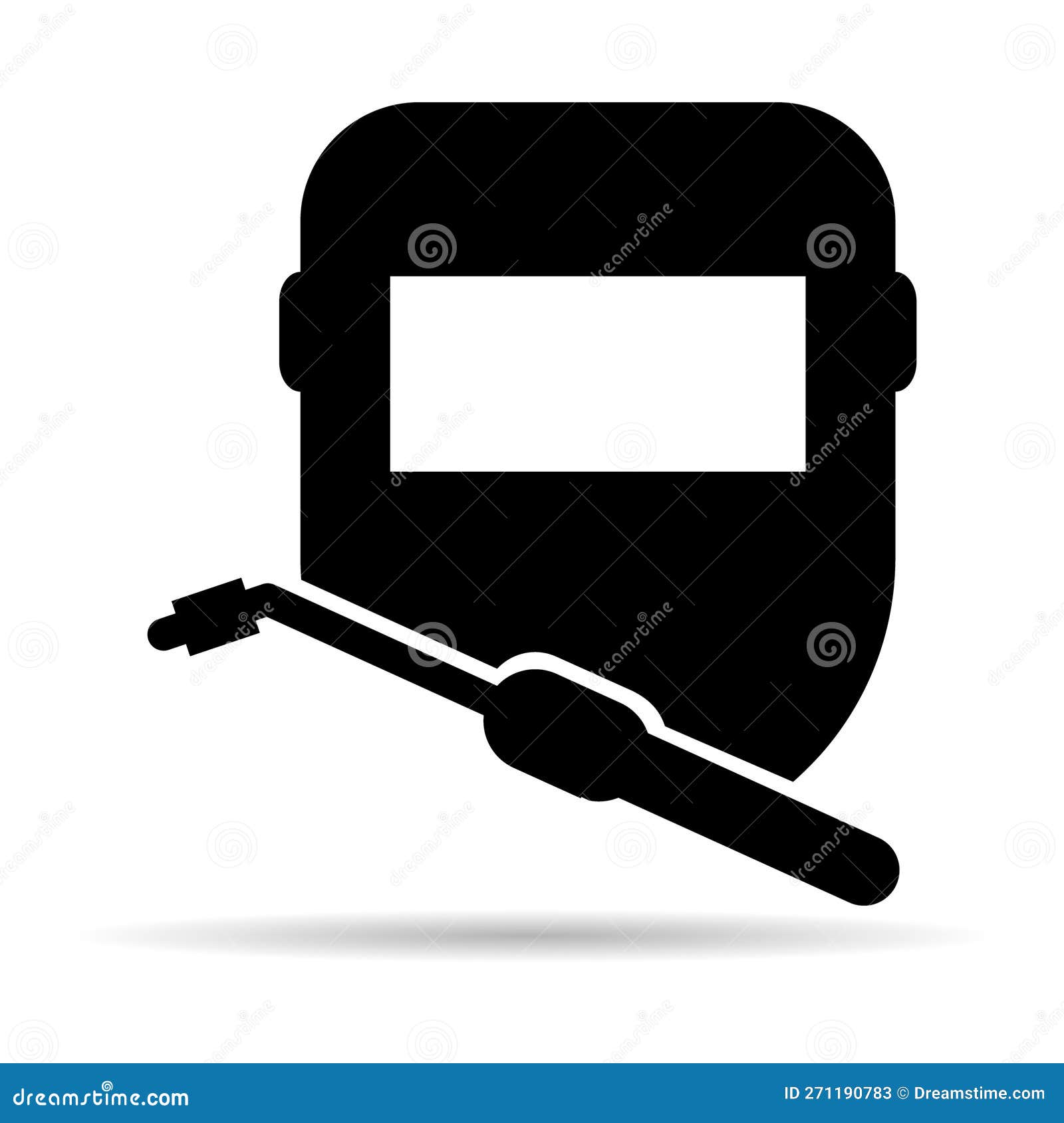 Welding Technology Icon Shadow, Metal Tool Equipment Symbol, Safe Weld ...