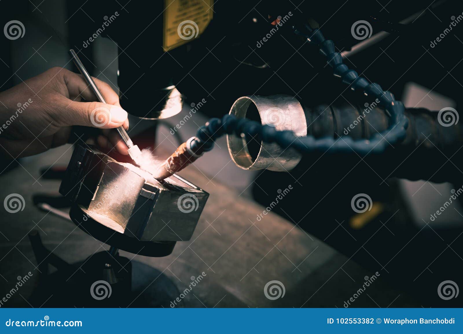 Welding to repair mold stock photo. Image of natural - 102553382