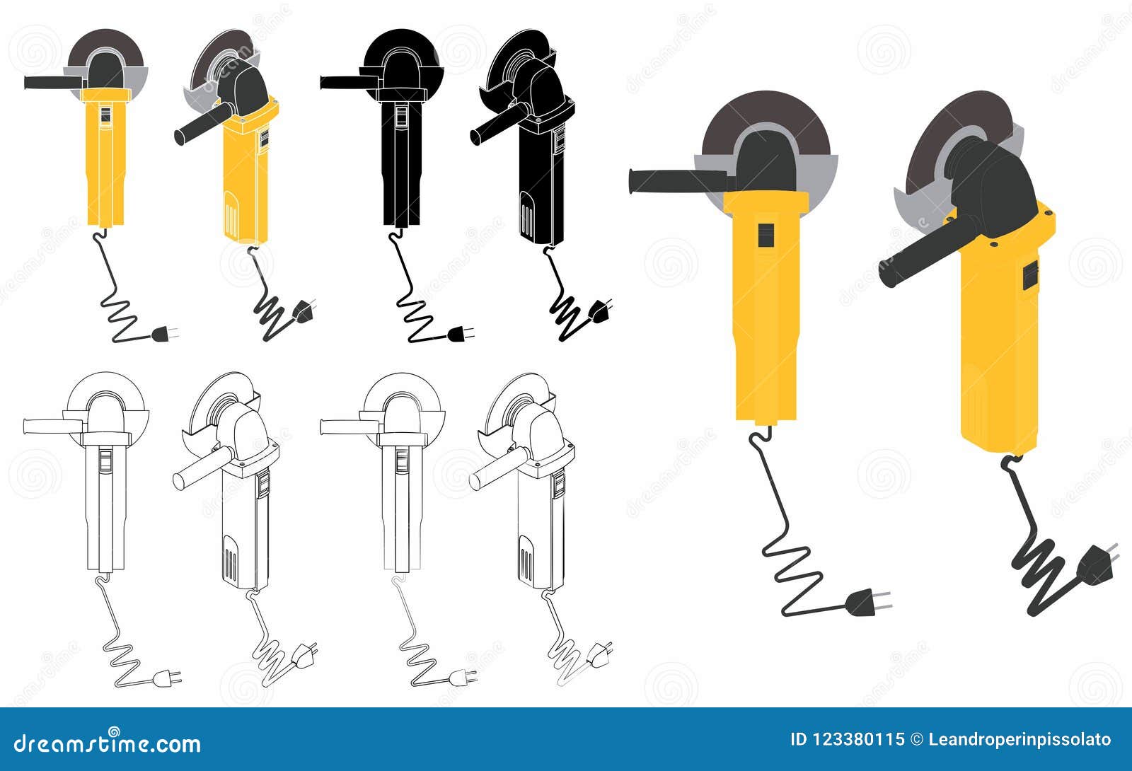 Welding Tool - Grinders Cartoon Vector | CartoonDealer.com #123380115