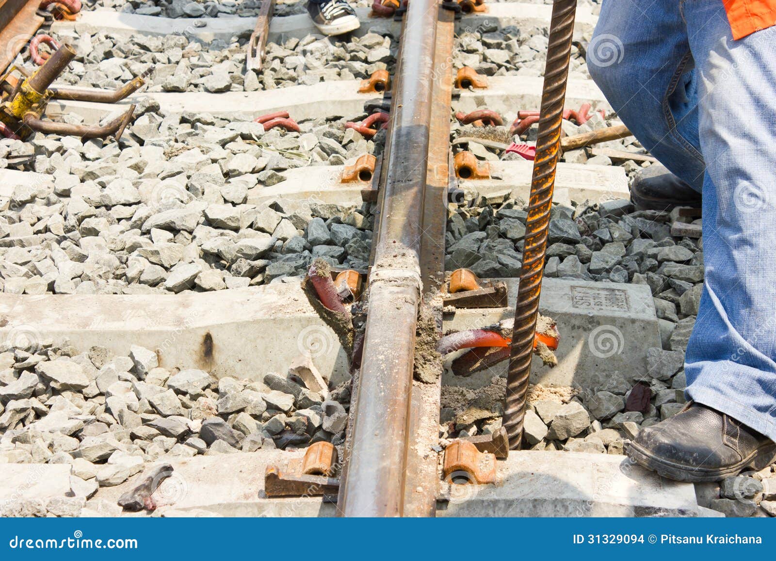 Welding tracks. stock photo. Image of industrial, labor - 31329094