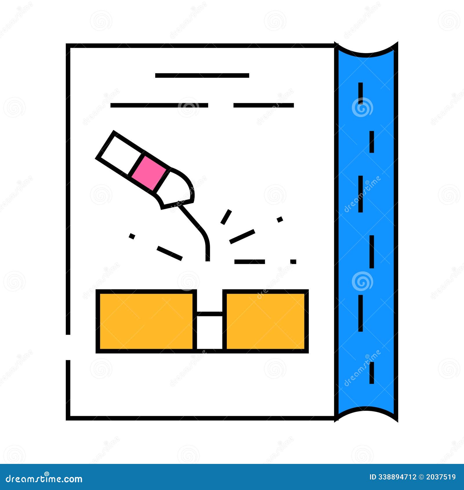 Welding Tutorial Icon Color Illustration Stock Vector - Illustration of ...