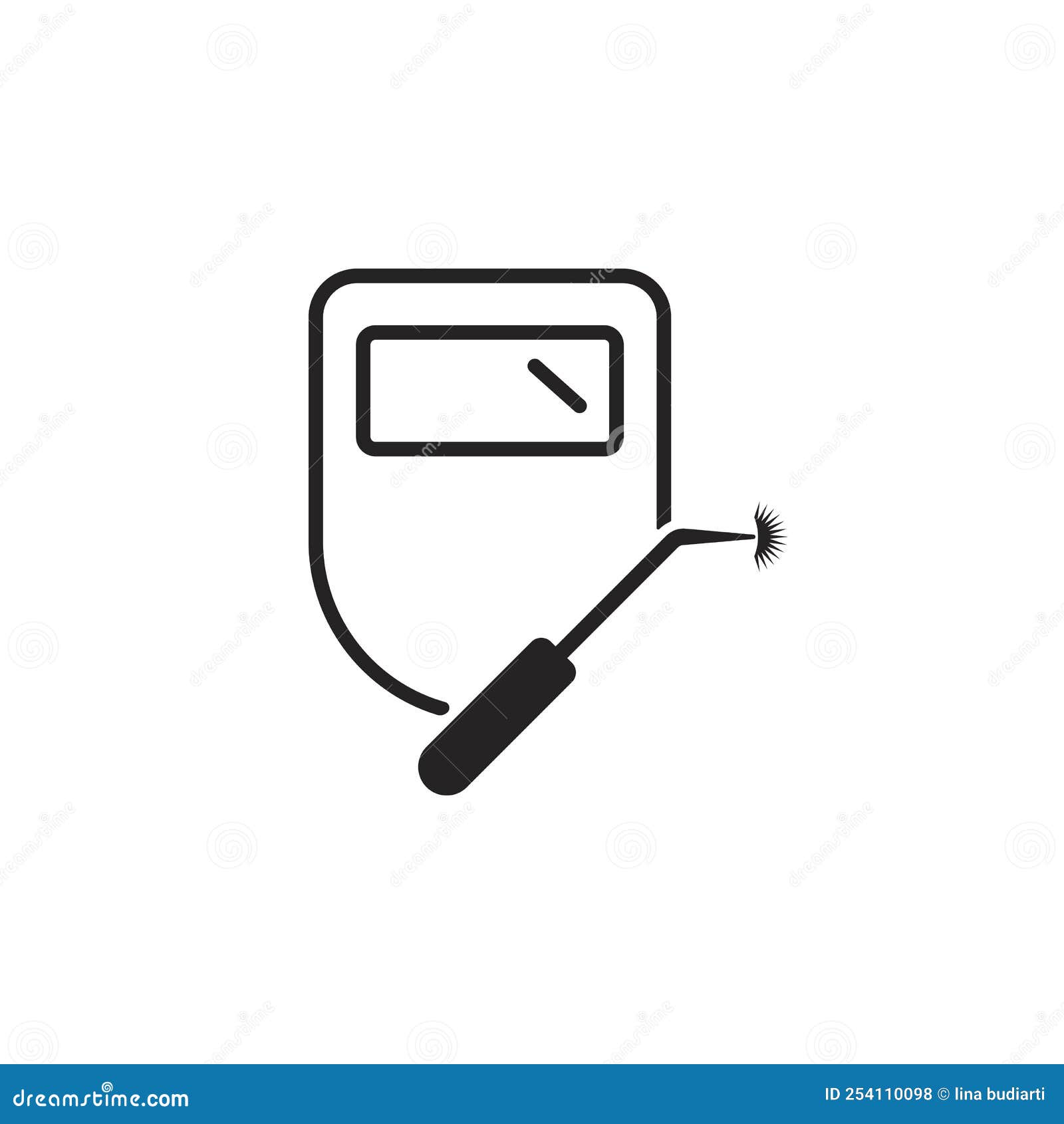 Welding vector icon stock vector. Illustration of mask - 254110098