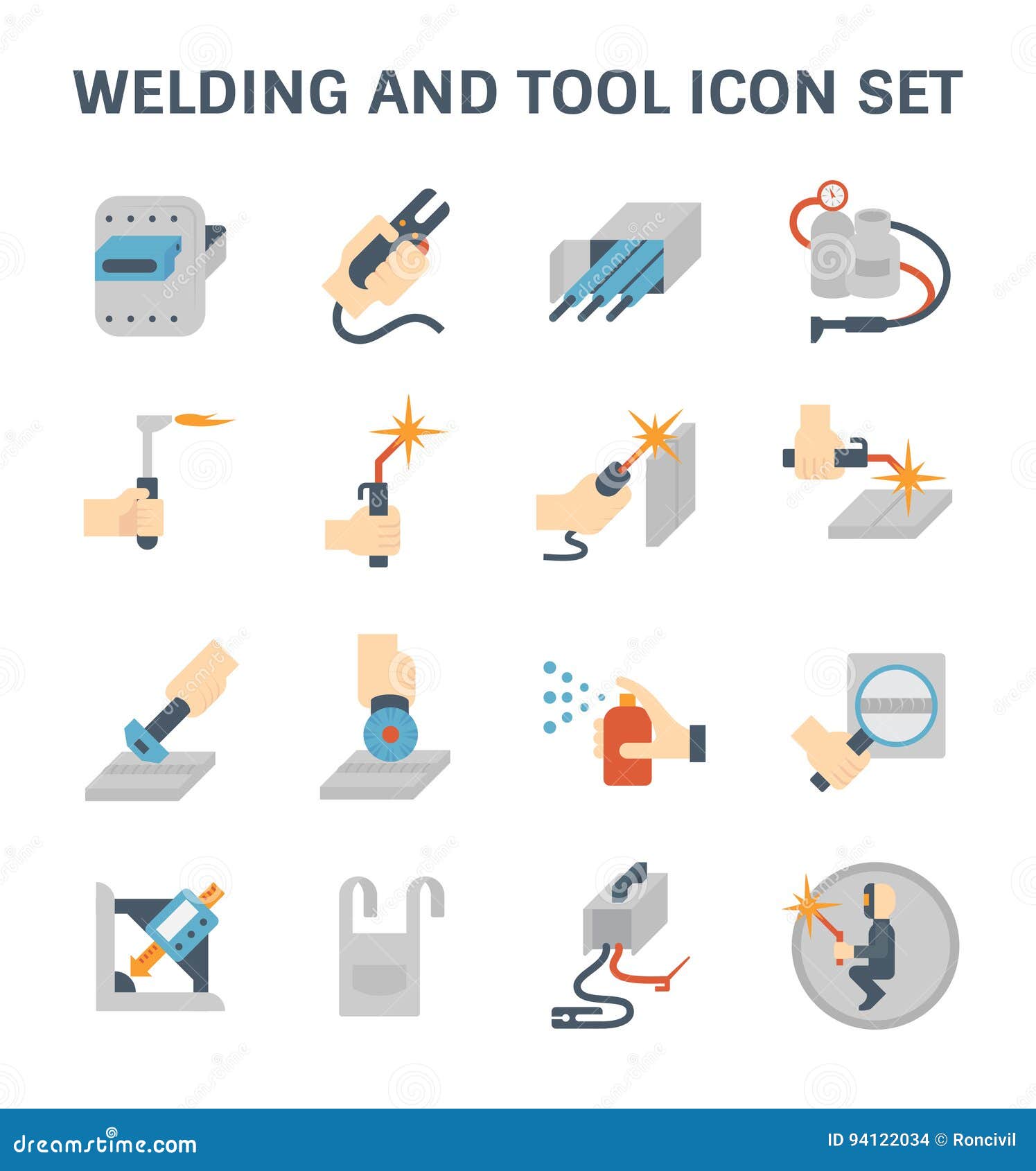 Welding vector icon stock vector. Illustration of electric - 94122034