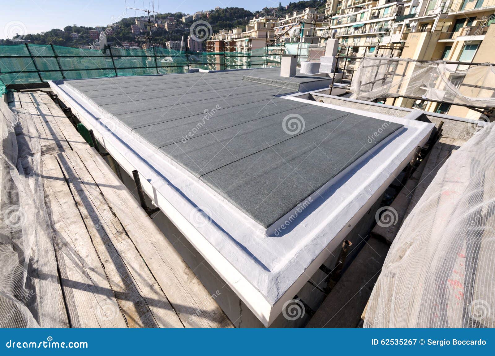 Welding of a Waterproof Sheath Stock Image - Image of construction ...