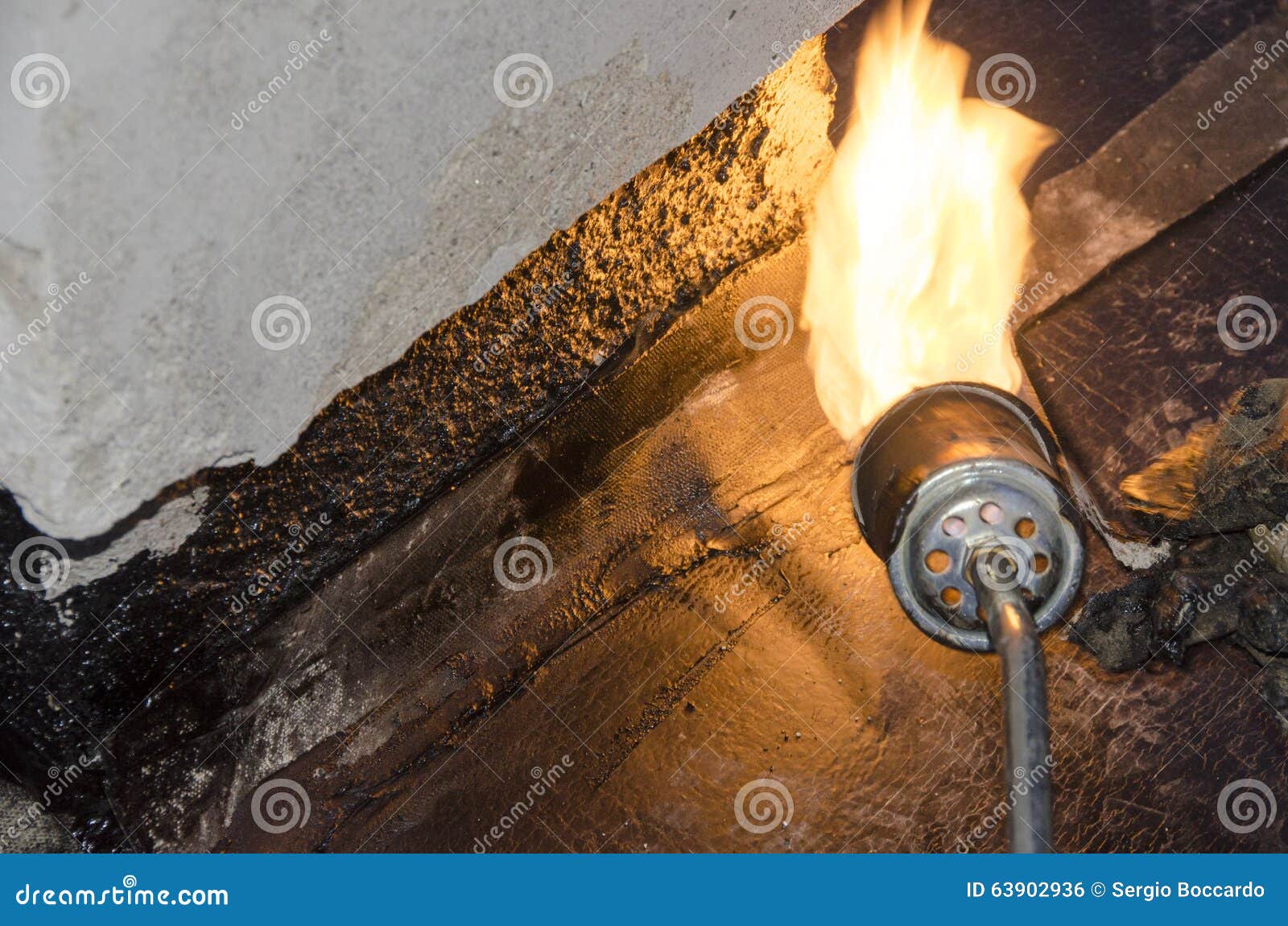 Welding of a Waterproof Sheath Stock Photo - Image of heat, smoothing ...