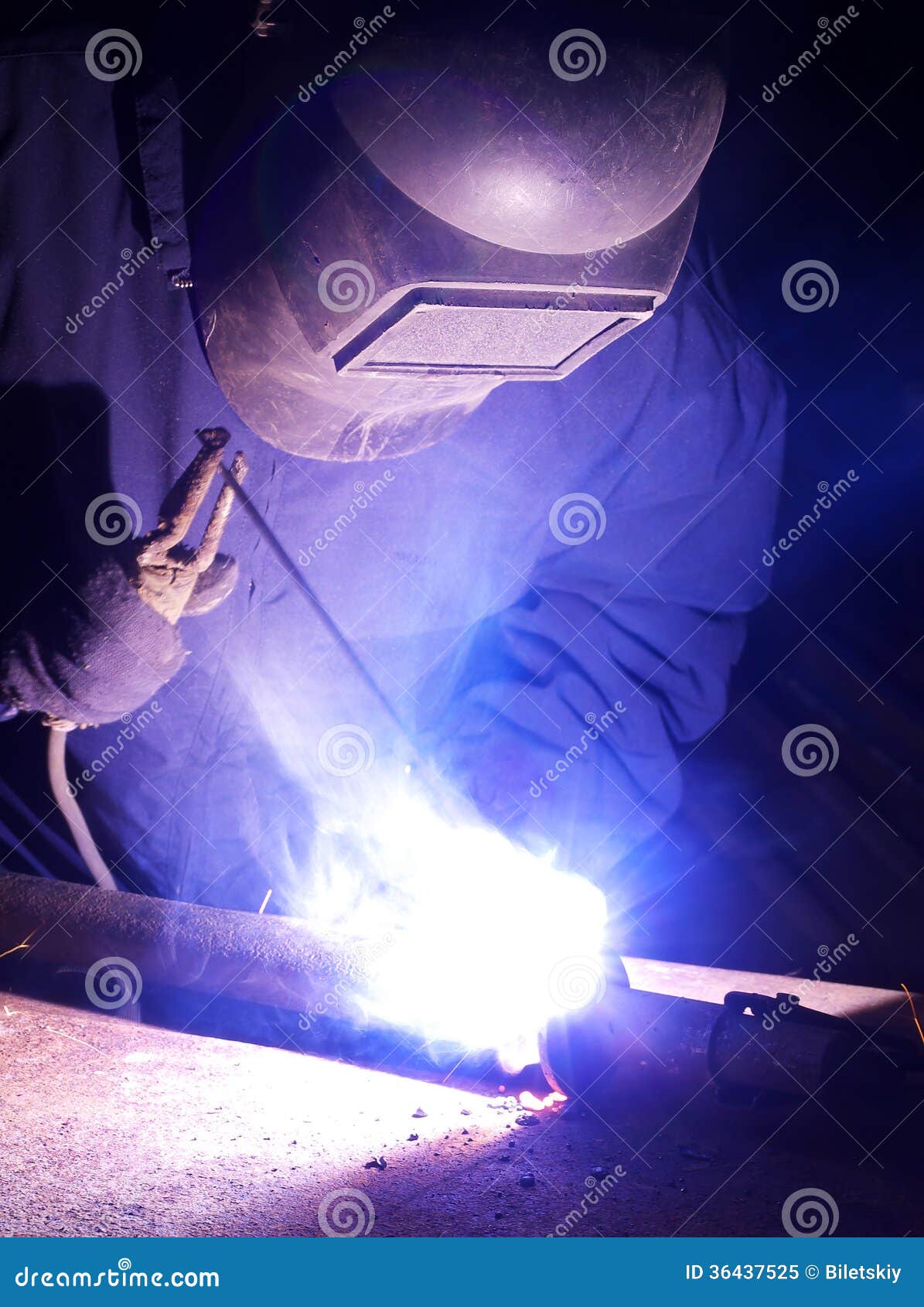 Welding stock image. Image of industry, smoke, skill - 36437525