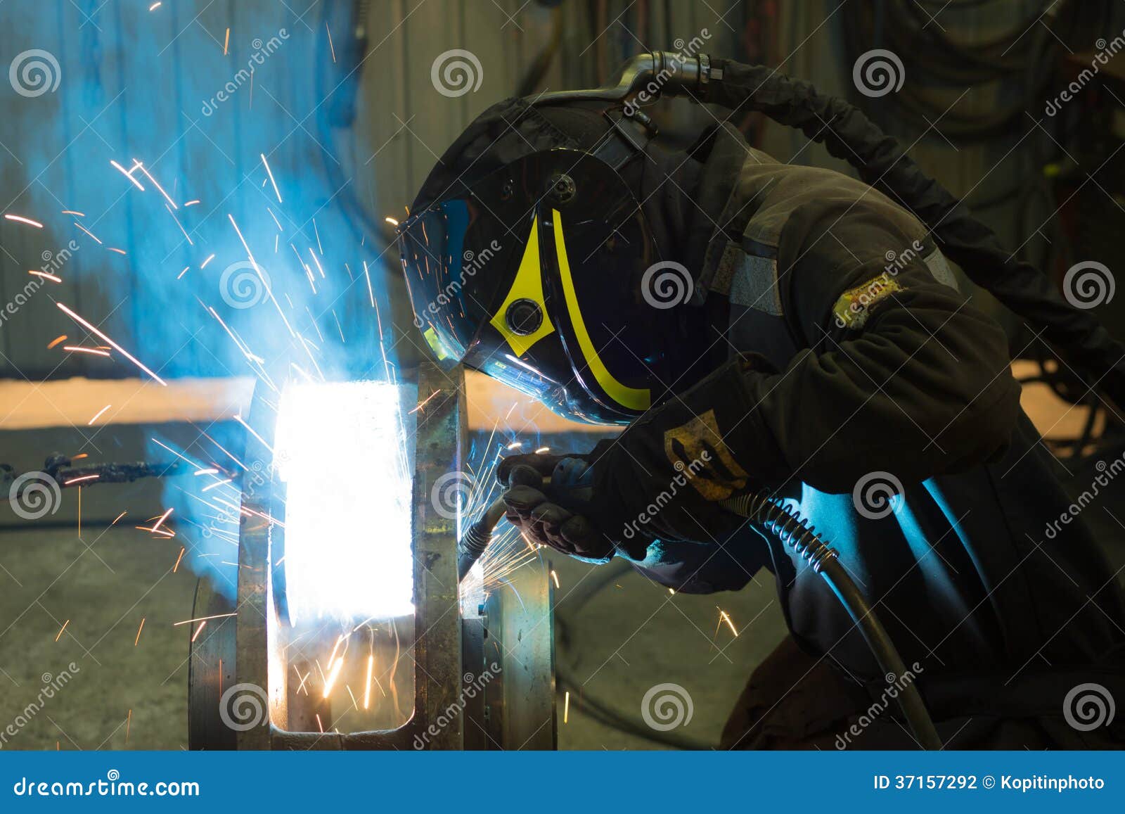 Welding stock photo. Image of repairing, plant, line - 37157292