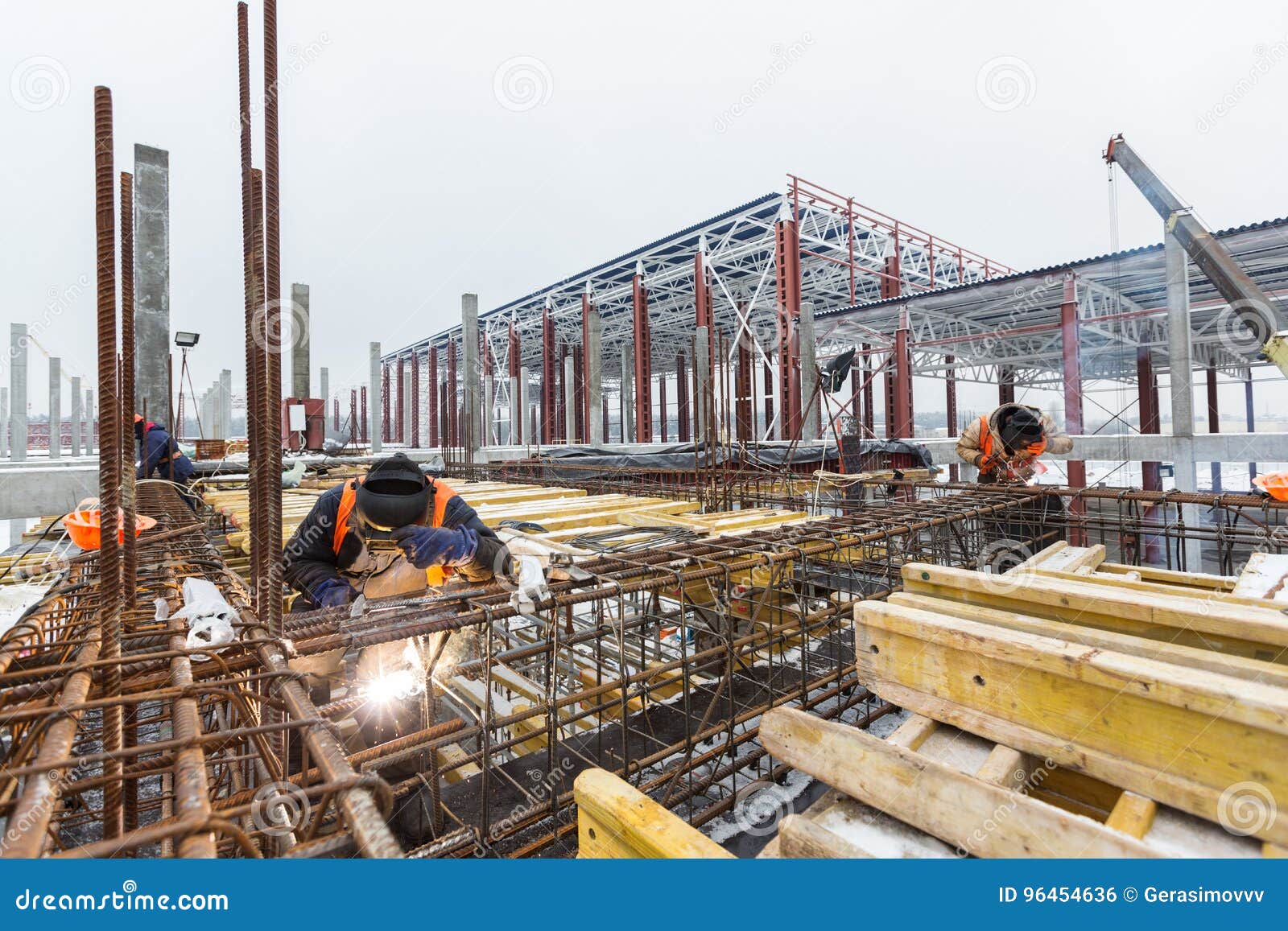 Welding and Welders on a Construction Editorial Photo - Image of work ...