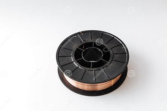Welding Wire Spool on a White Background Stock Image - Image of ...