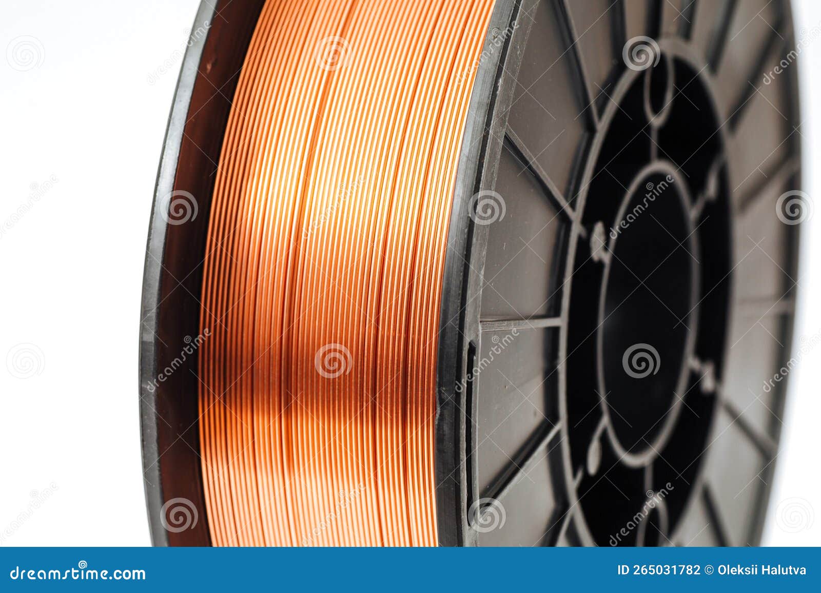 Welding Wire Spool on a White Background Stock Photo - Image of heavy ...