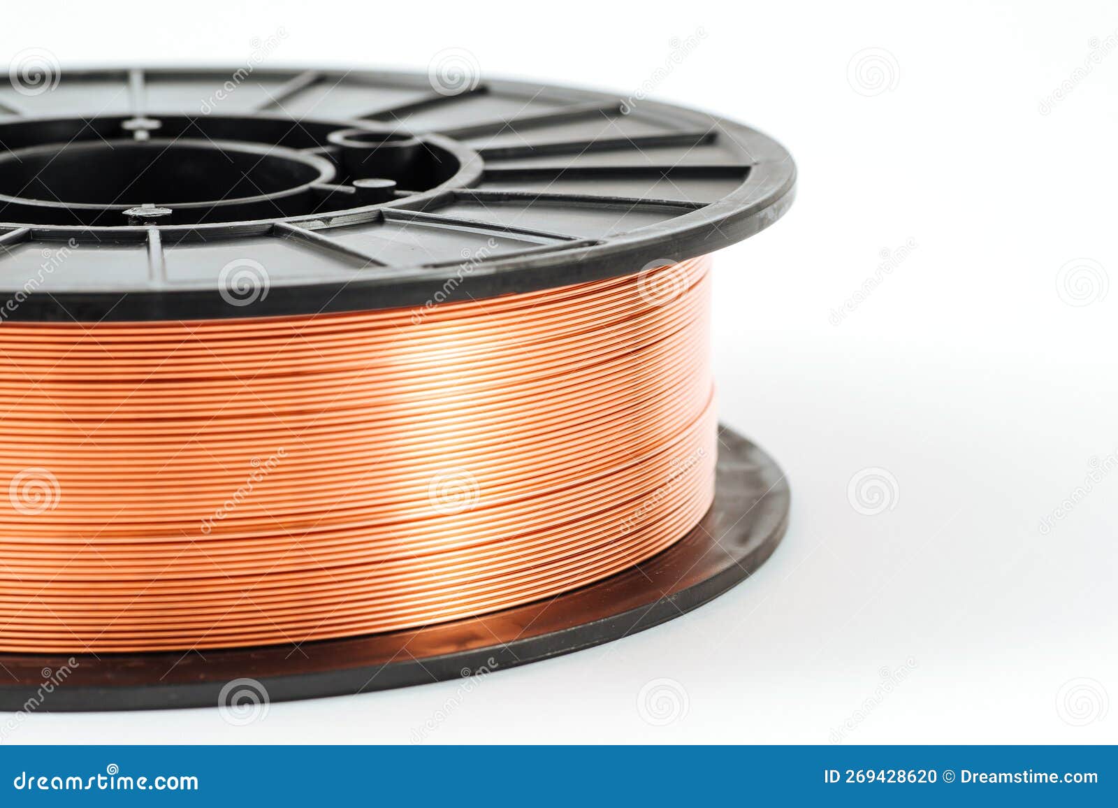 Welding Wire Spool on a White Background Stock Photo - Image of ...