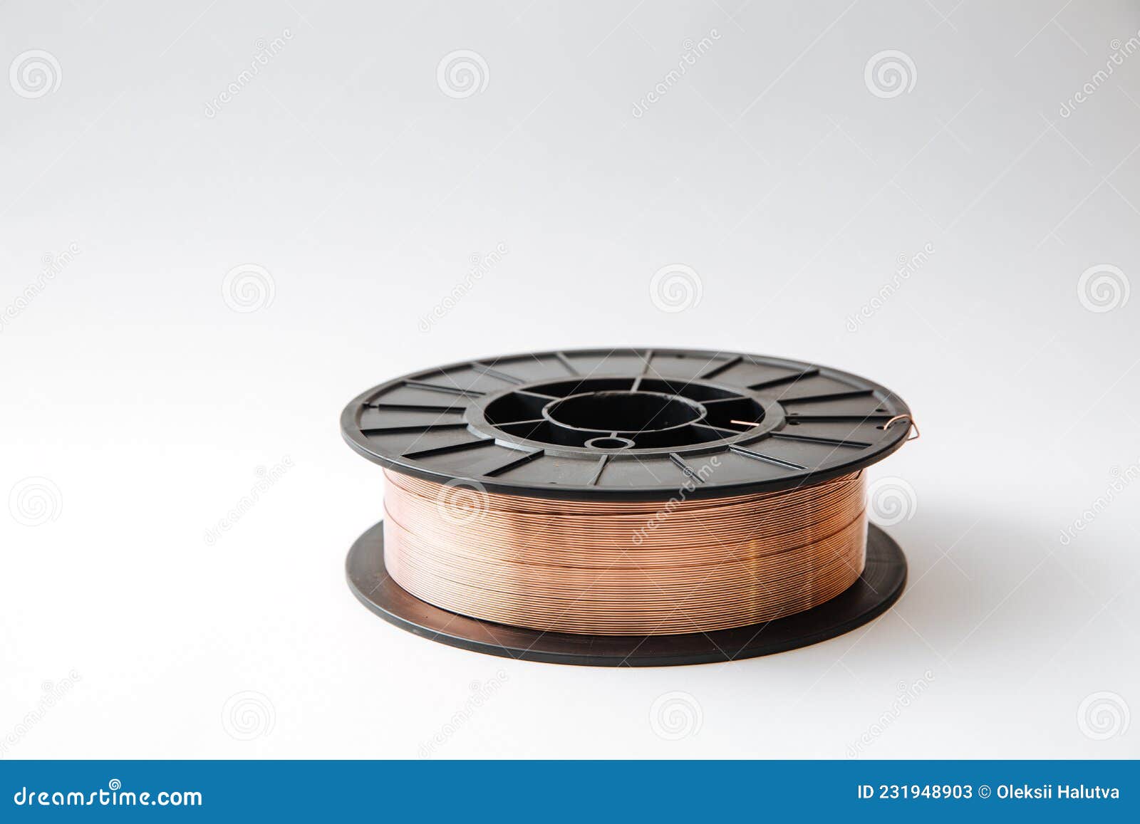 Welding Wire Spool on a White Background Stock Image - Image of ...