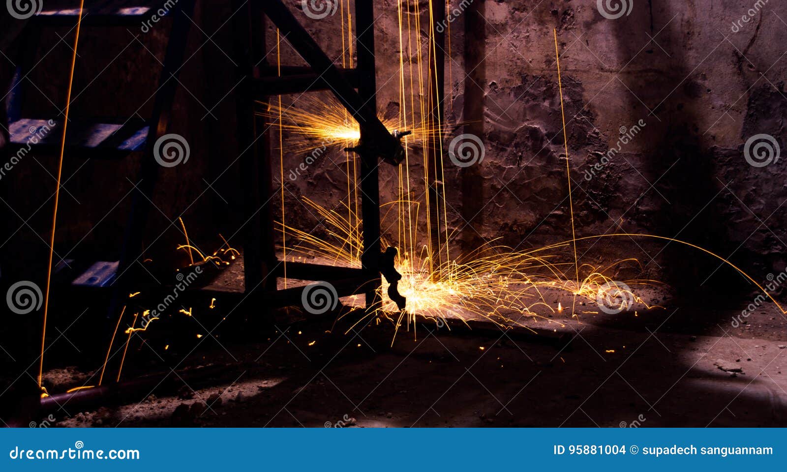 Welding stock photo. Image of industry, smoke, welding - 95881004