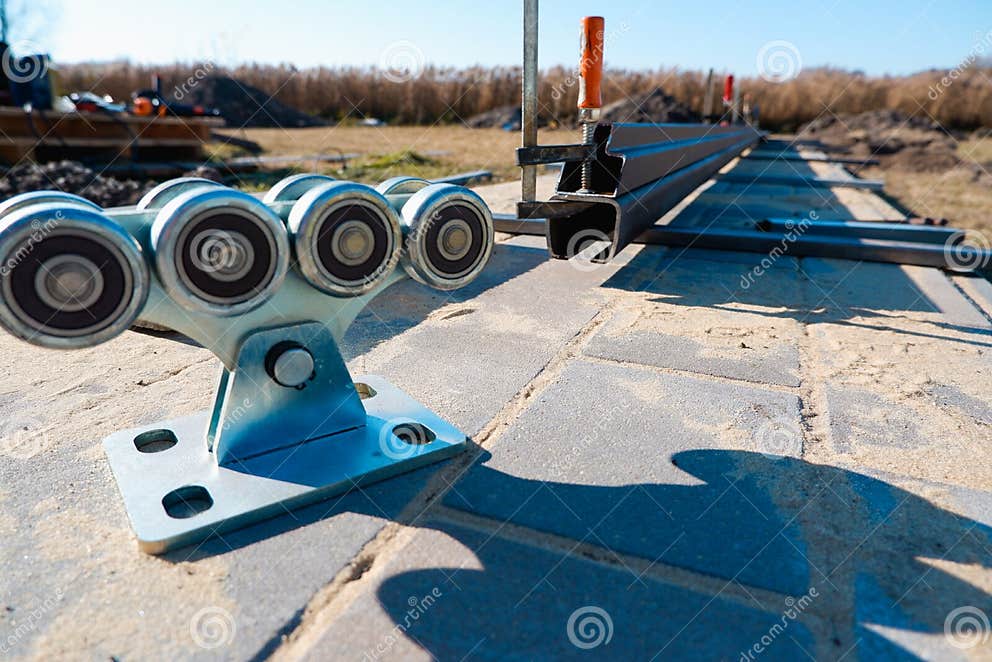 Welding Work. Welding of the Guide Profile of Sliding Gates. Gate ...