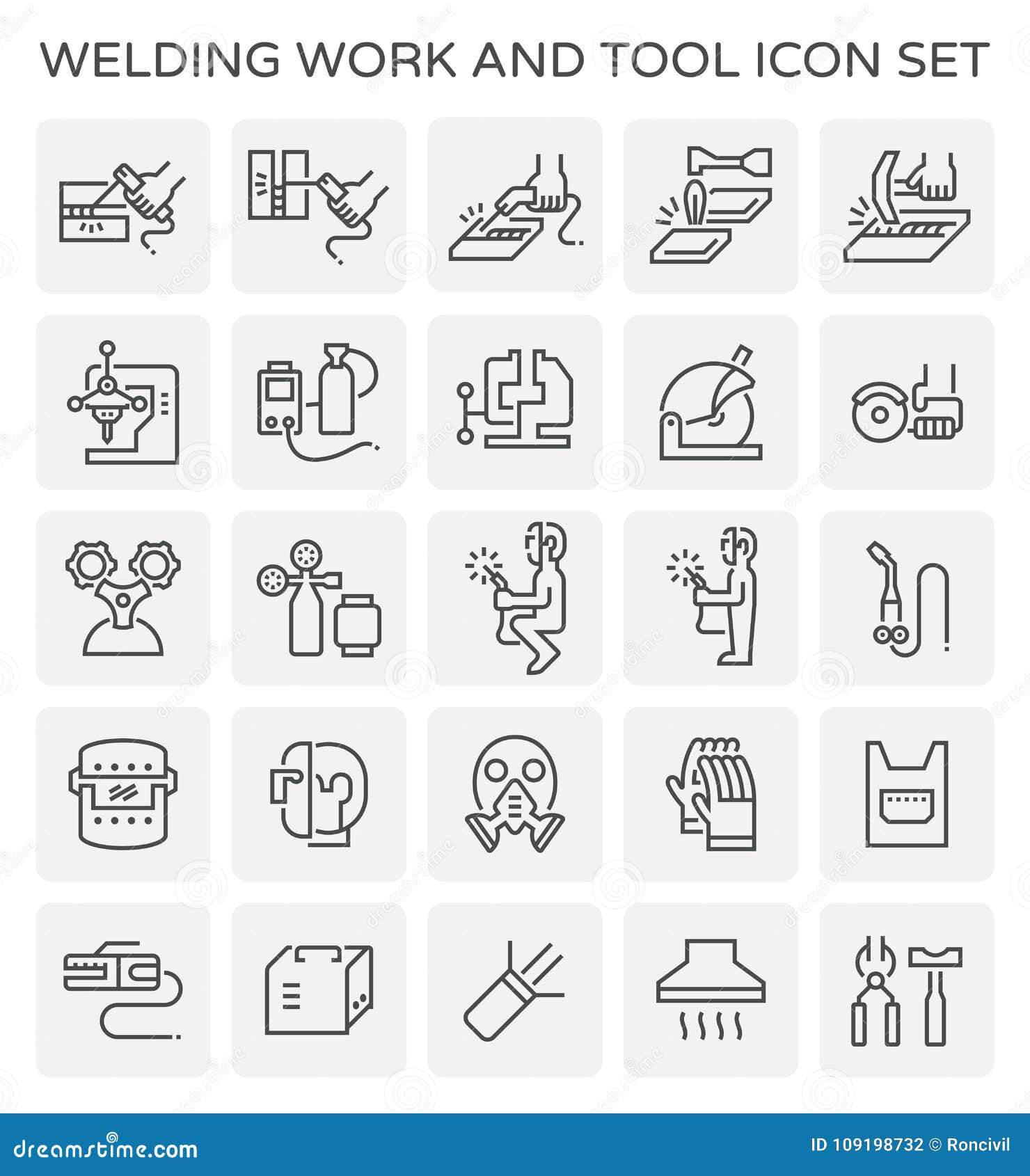 Welding work icon stock vector. Illustration of pliers - 109198732