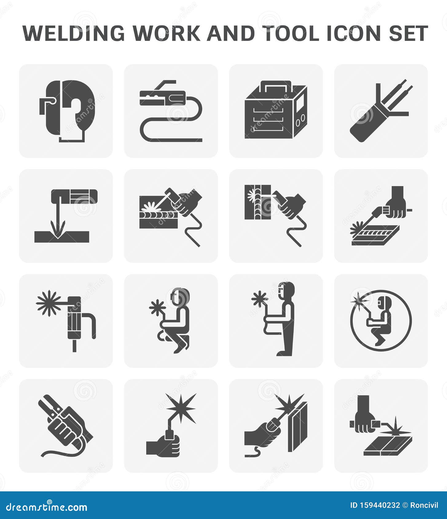 Welding work icon stock vector. Illustration of engineer - 159440232