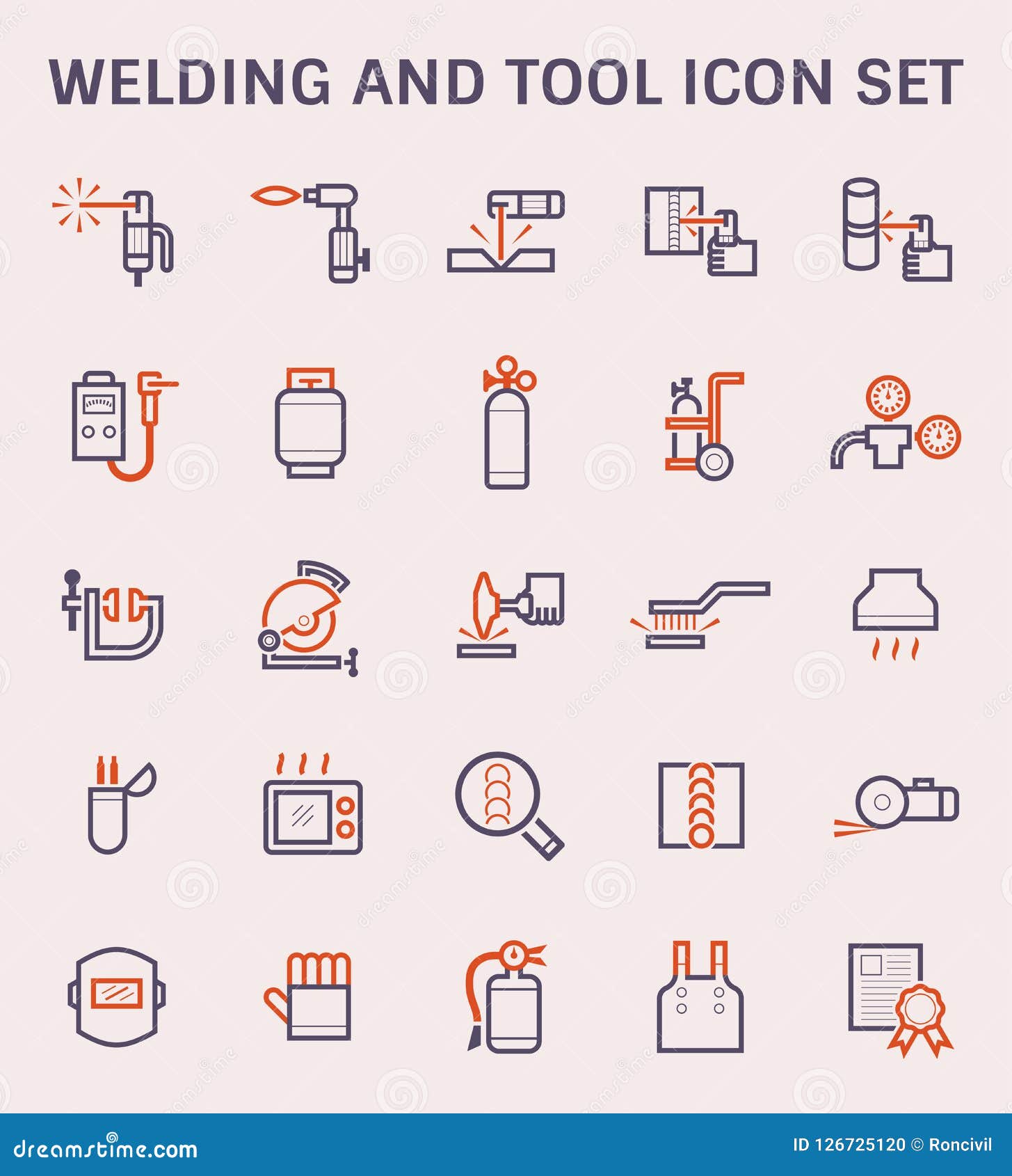 Welding work icon stock vector. Illustration of construction - 126725120