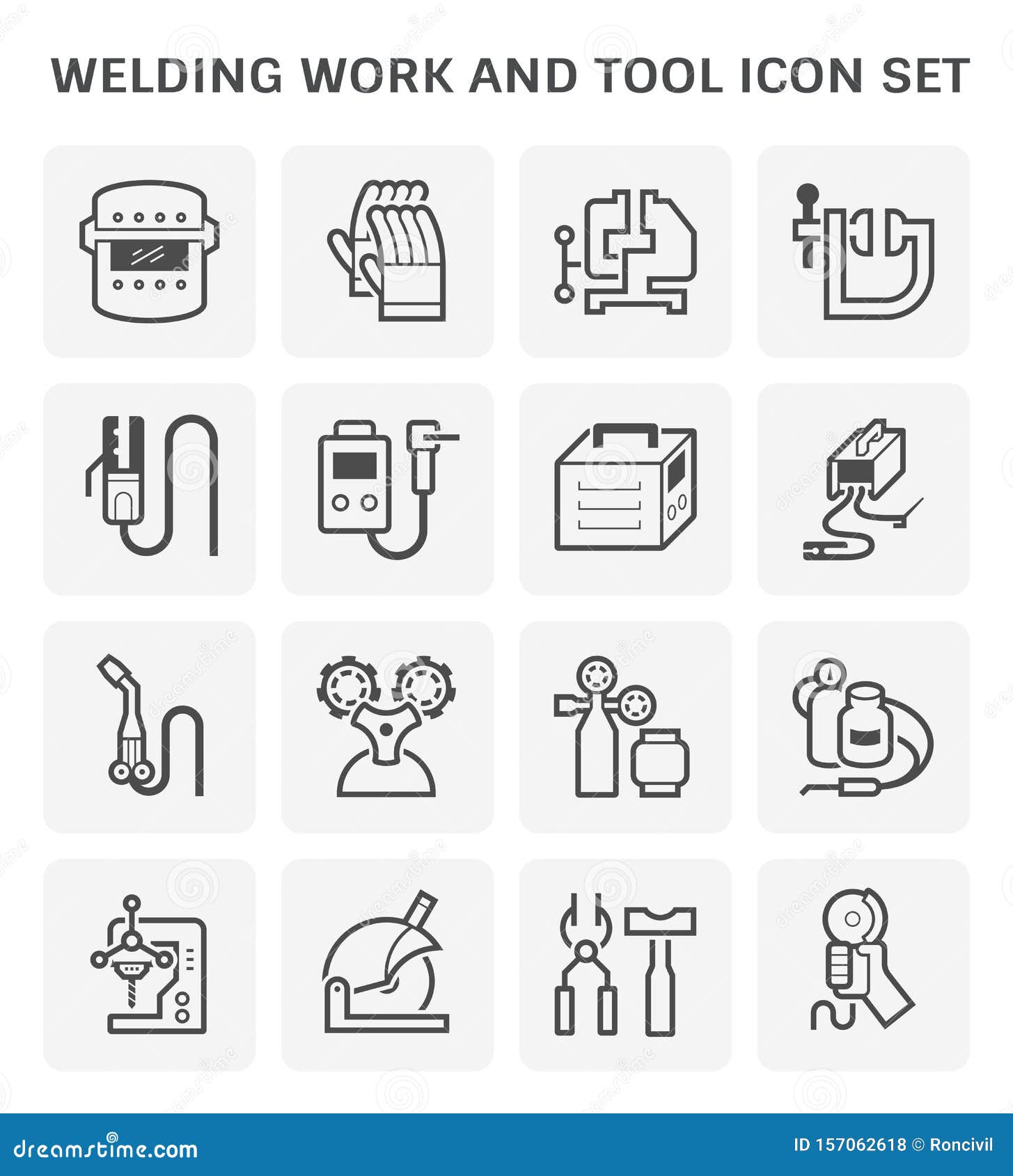 Welding work icon stock vector. Illustration of gloves - 157062618