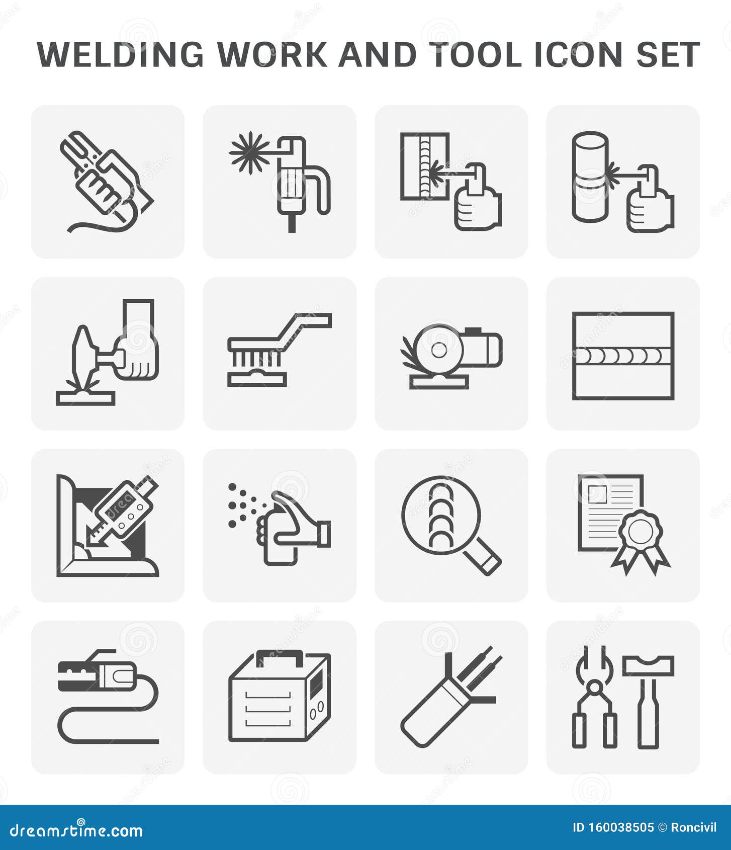 Welding work icon stock vector. Illustration of engineer - 160038505