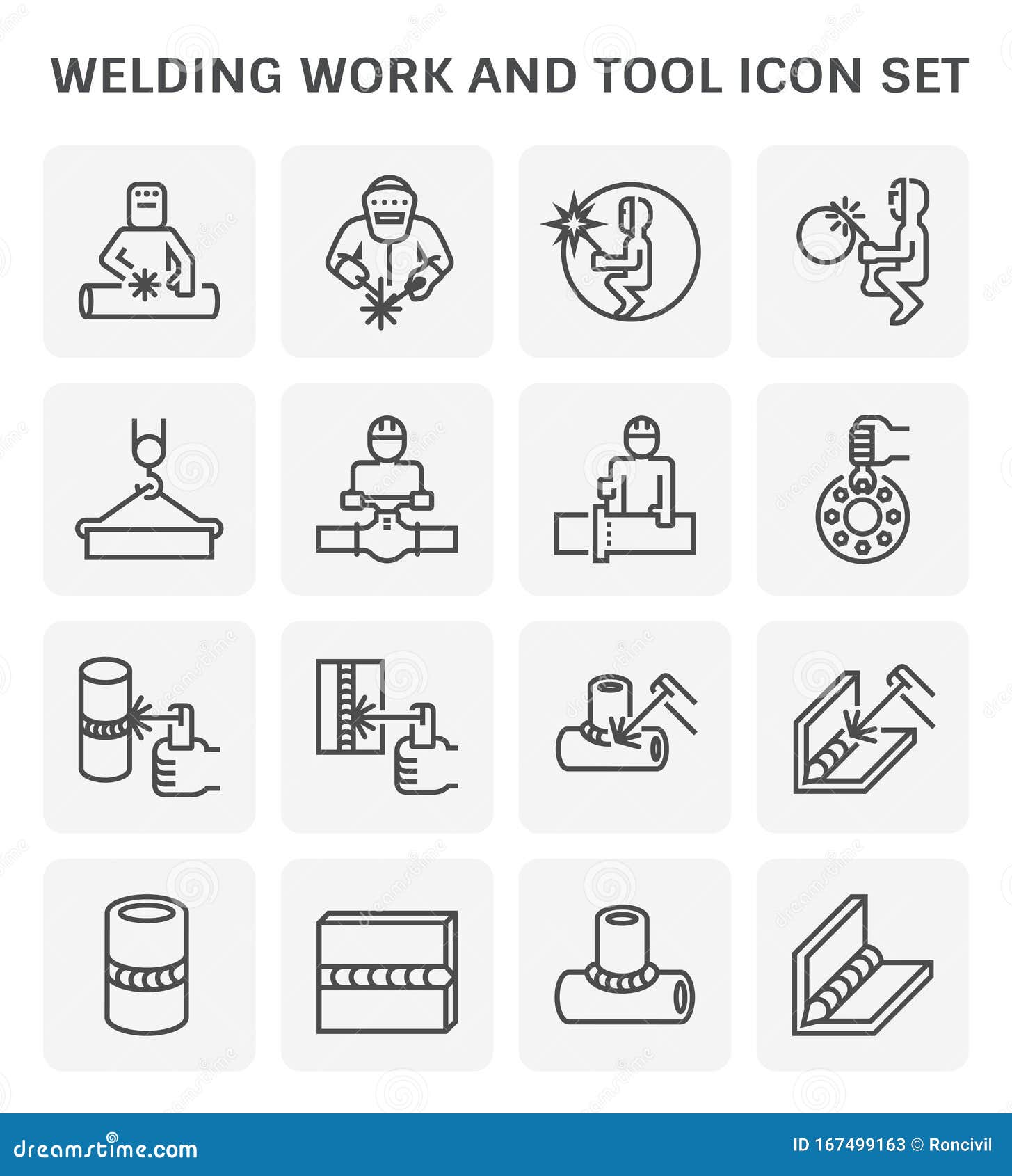 Welding work icon stock vector. Illustration of refinery - 167499163
