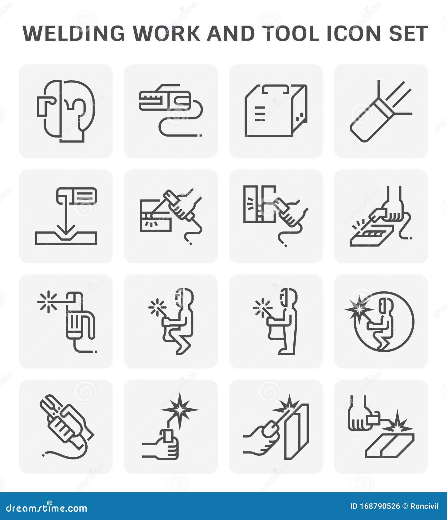 Welding work icon stock vector. Illustration of industry - 168790526