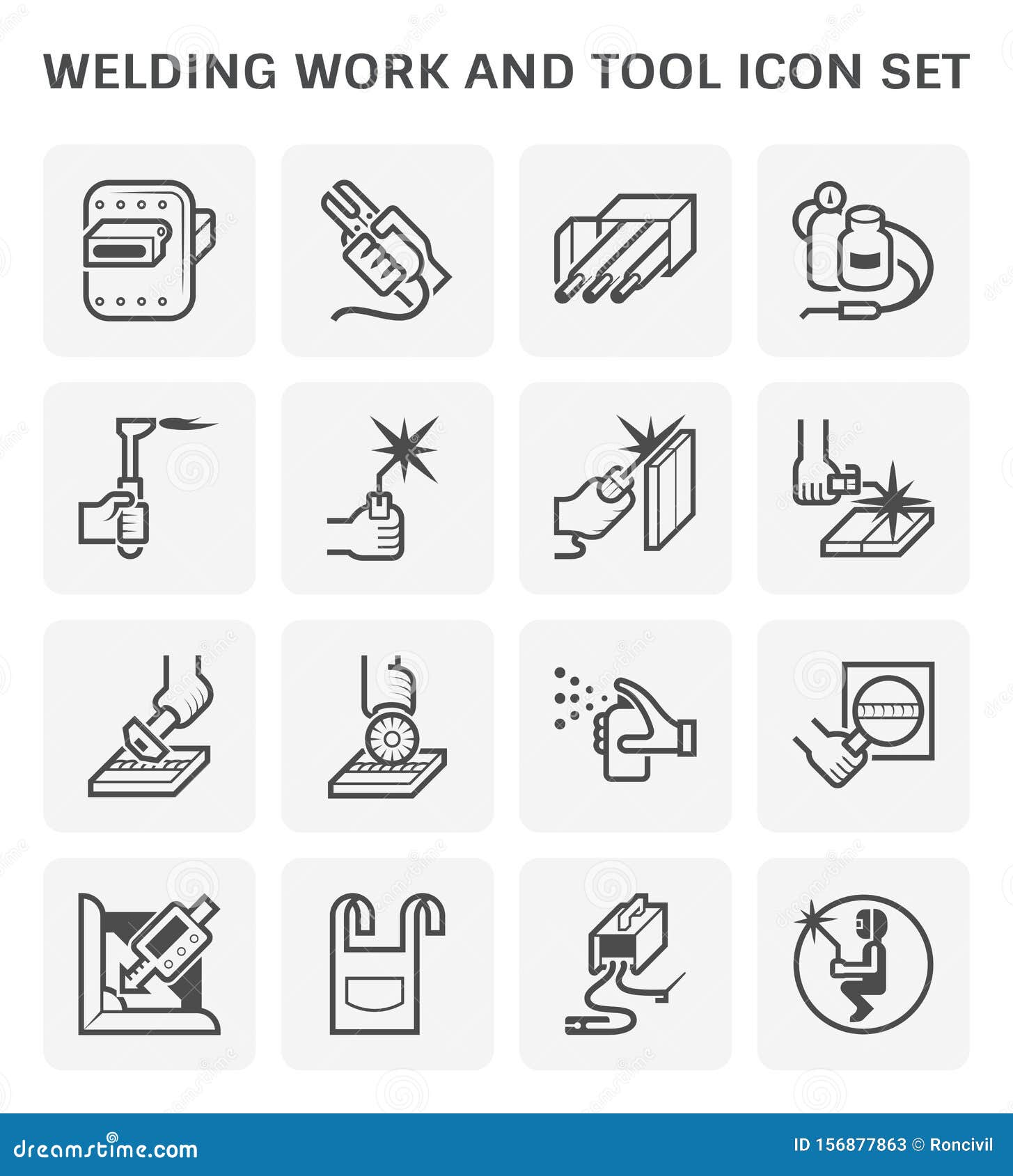 Welding work icon stock vector. Illustration of fabrication - 156877863