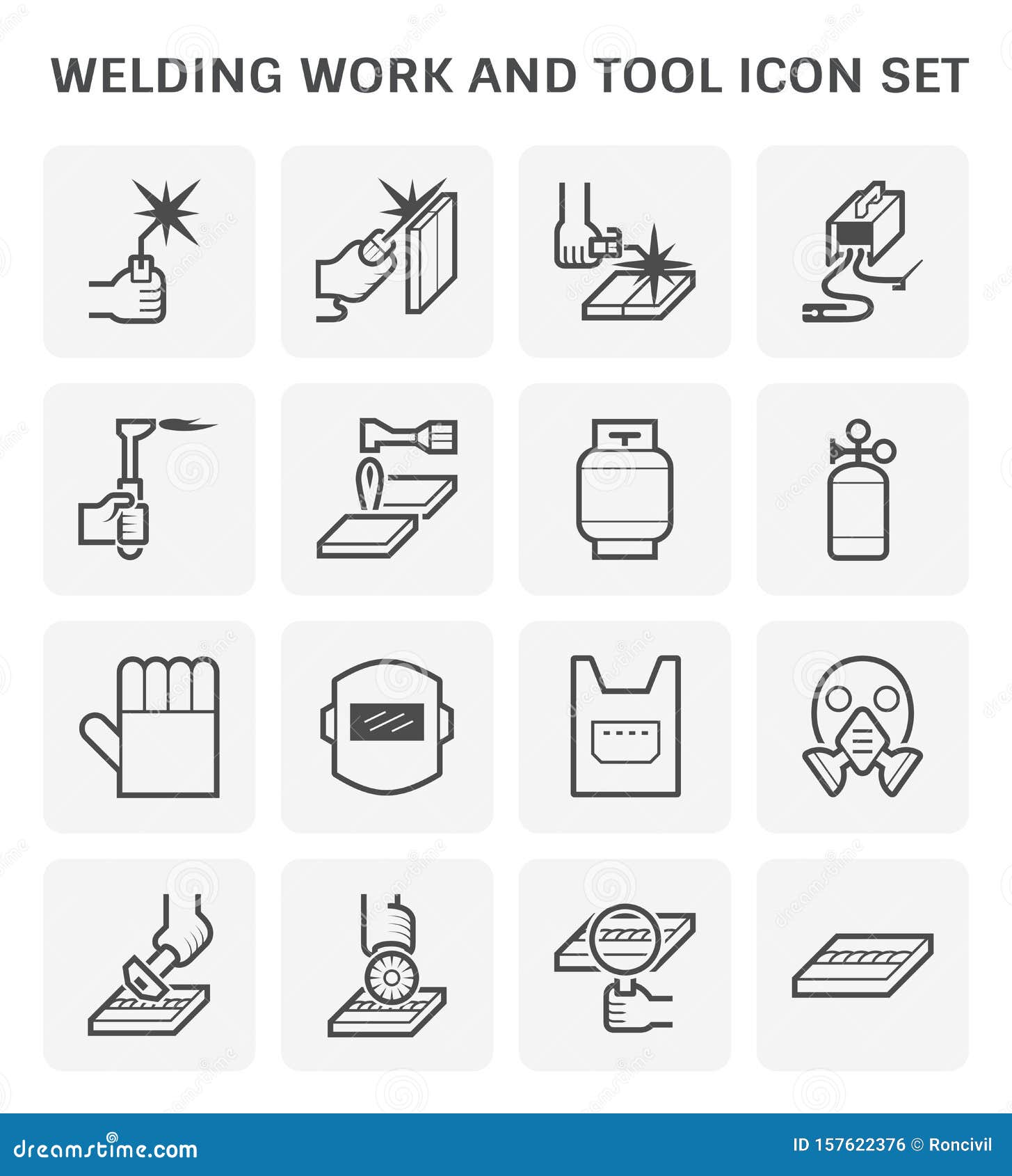 Welding work icon stock vector. Illustration of icon - 157622376