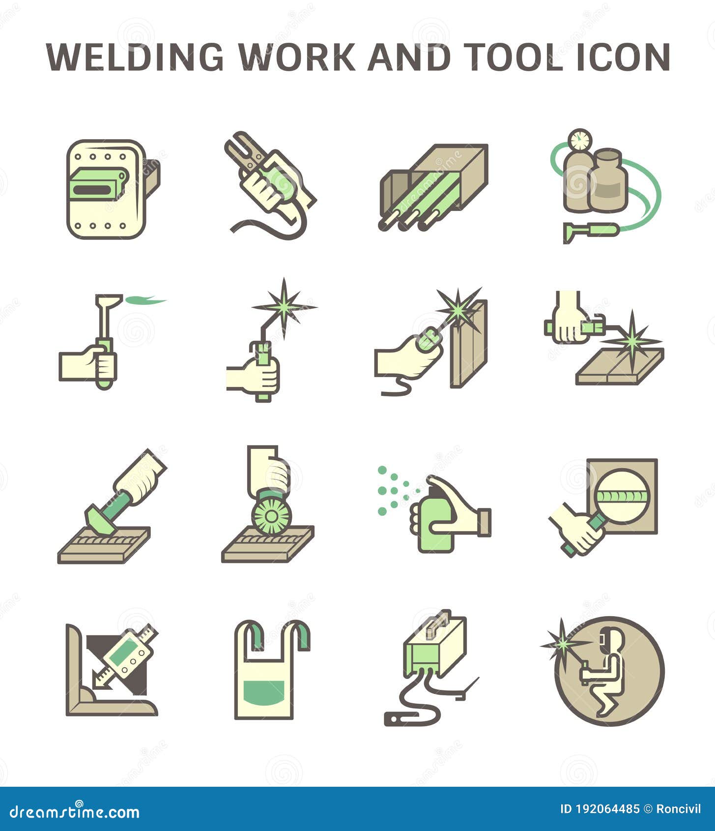 Welding work icon stock vector. Illustration of engineer - 192064485