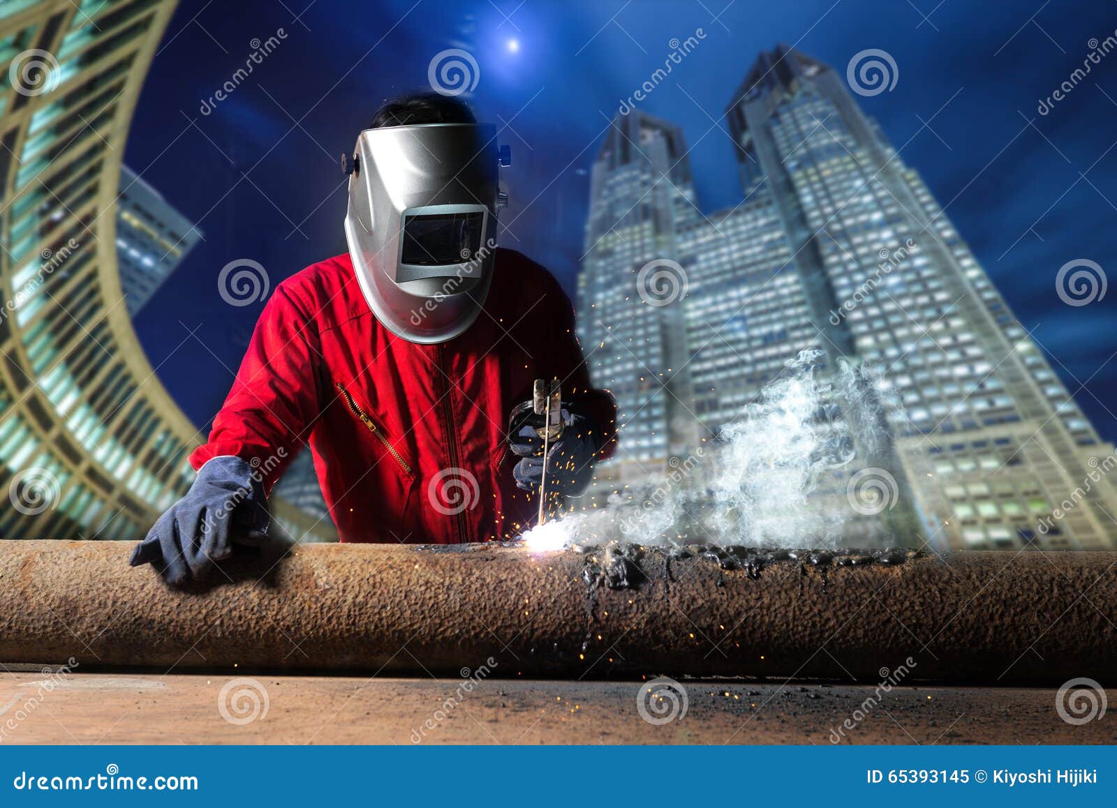 Welding work stock image. Image of fire, repairing, flash - 65393145