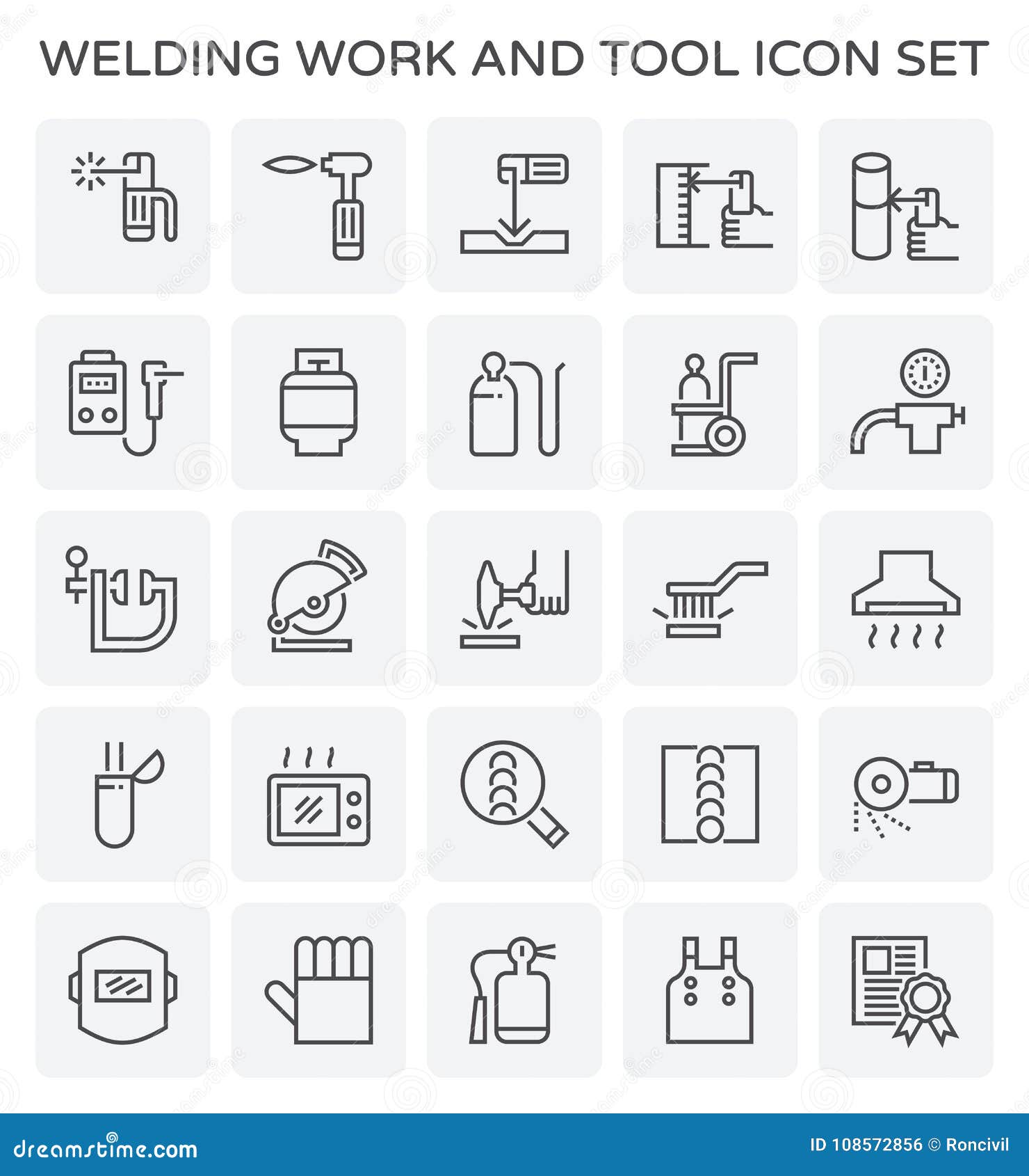 Welding work icon stock vector. Illustration of sign - 108572856