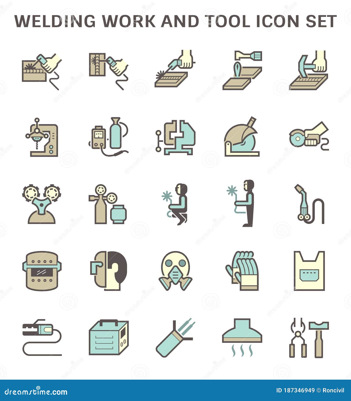 Welding work icon stock vector. Illustration of laborer - 187346949