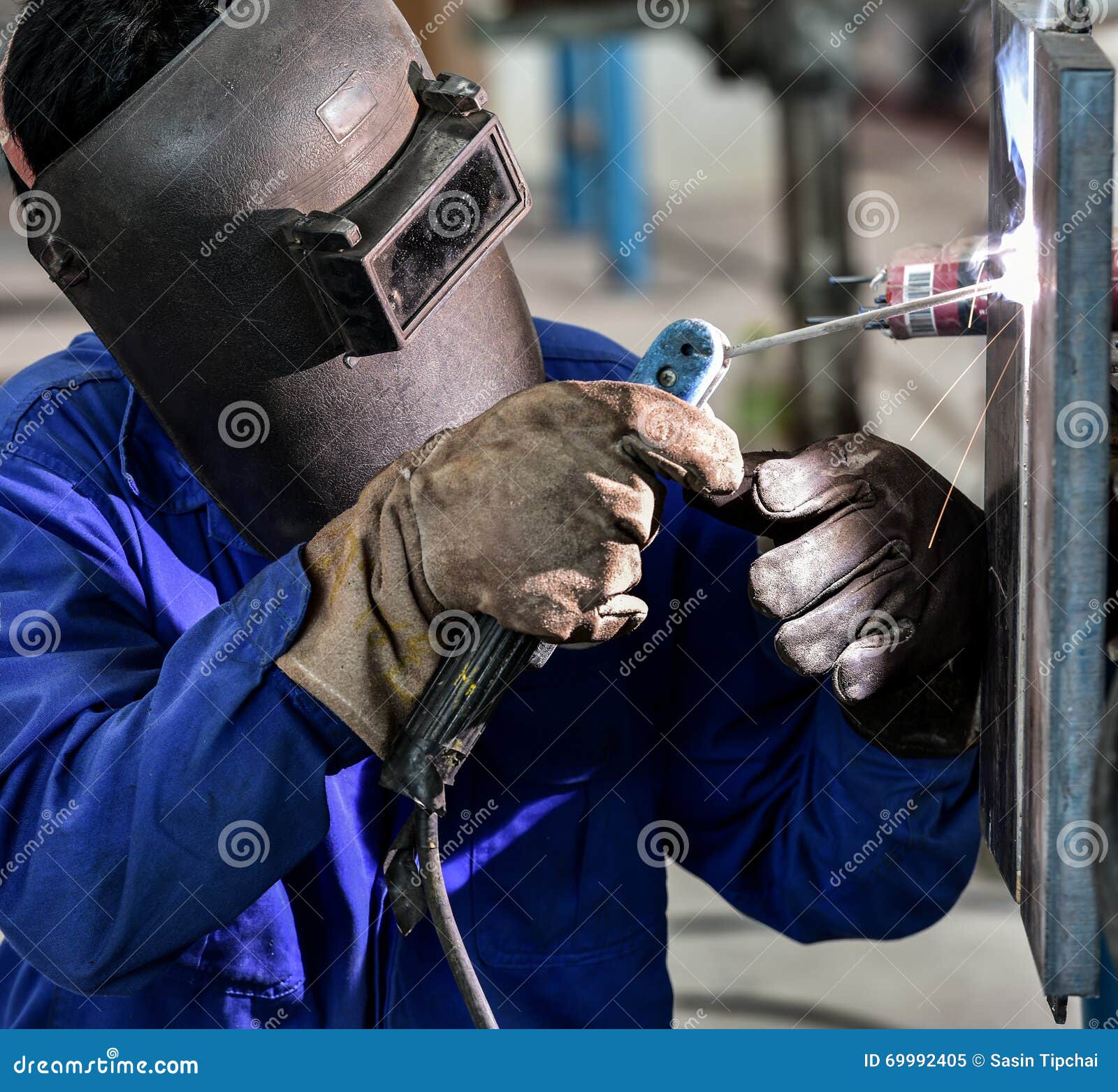 Welding work. stock image. Image of safety, manual, industry - 69992405