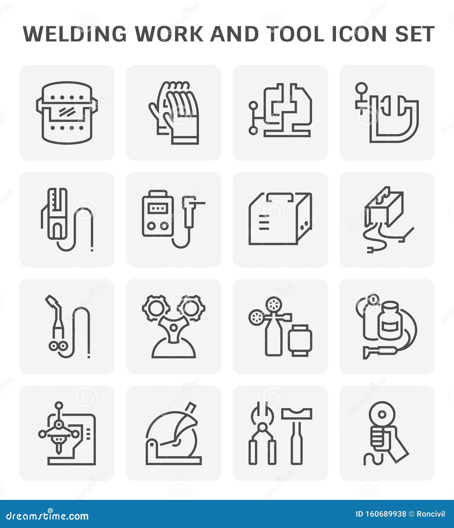 Welding work icon stock vector. Illustration of protection - 160689938